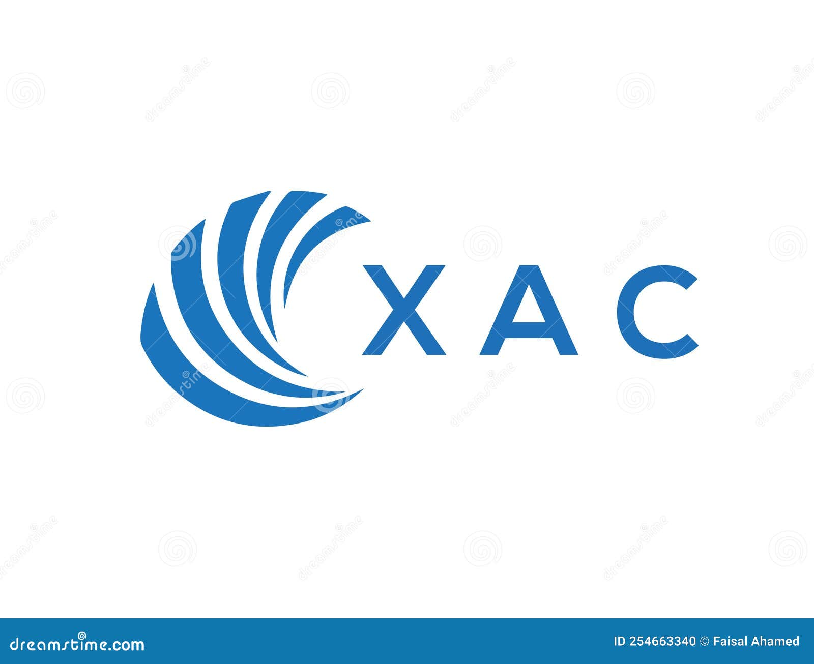 XAC Letter Logo Design on White Background. XAC Creative Circle Letter ...