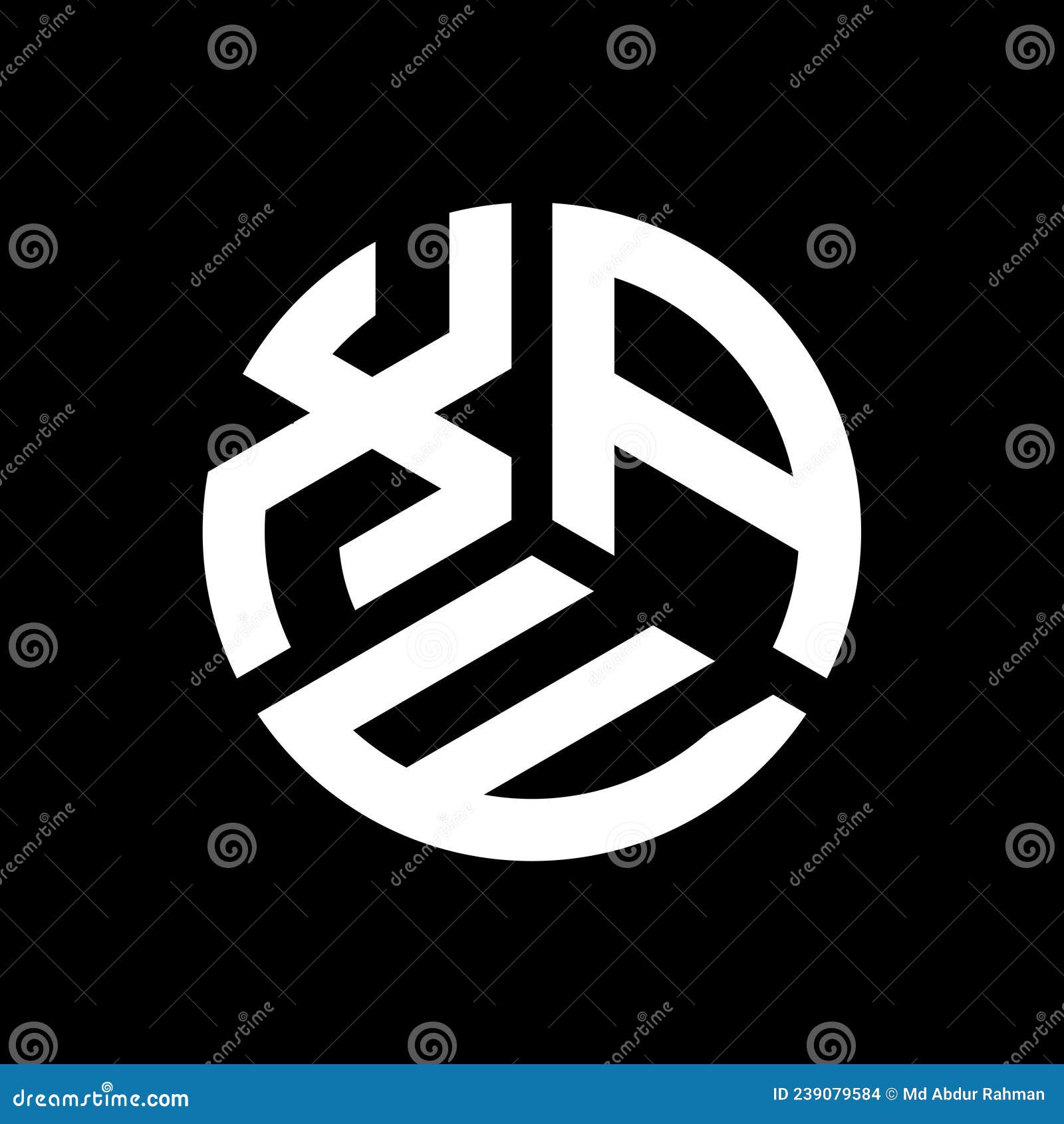 XAE Letter Logo Design on Black Background. XAE Creative Initials ...