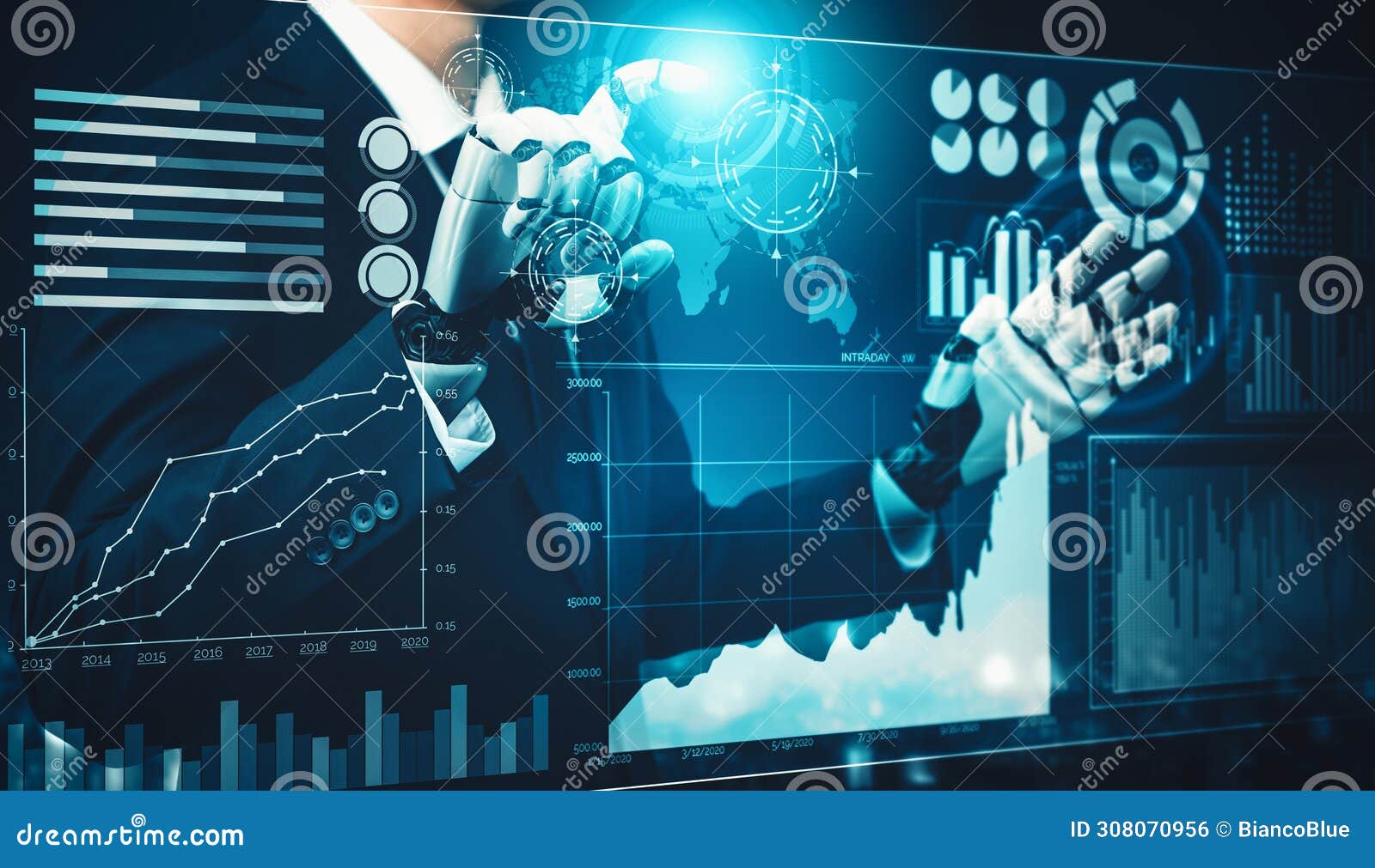 XAI Futuristic AI Thinking of Droid Robot Artificial Intelligence ...