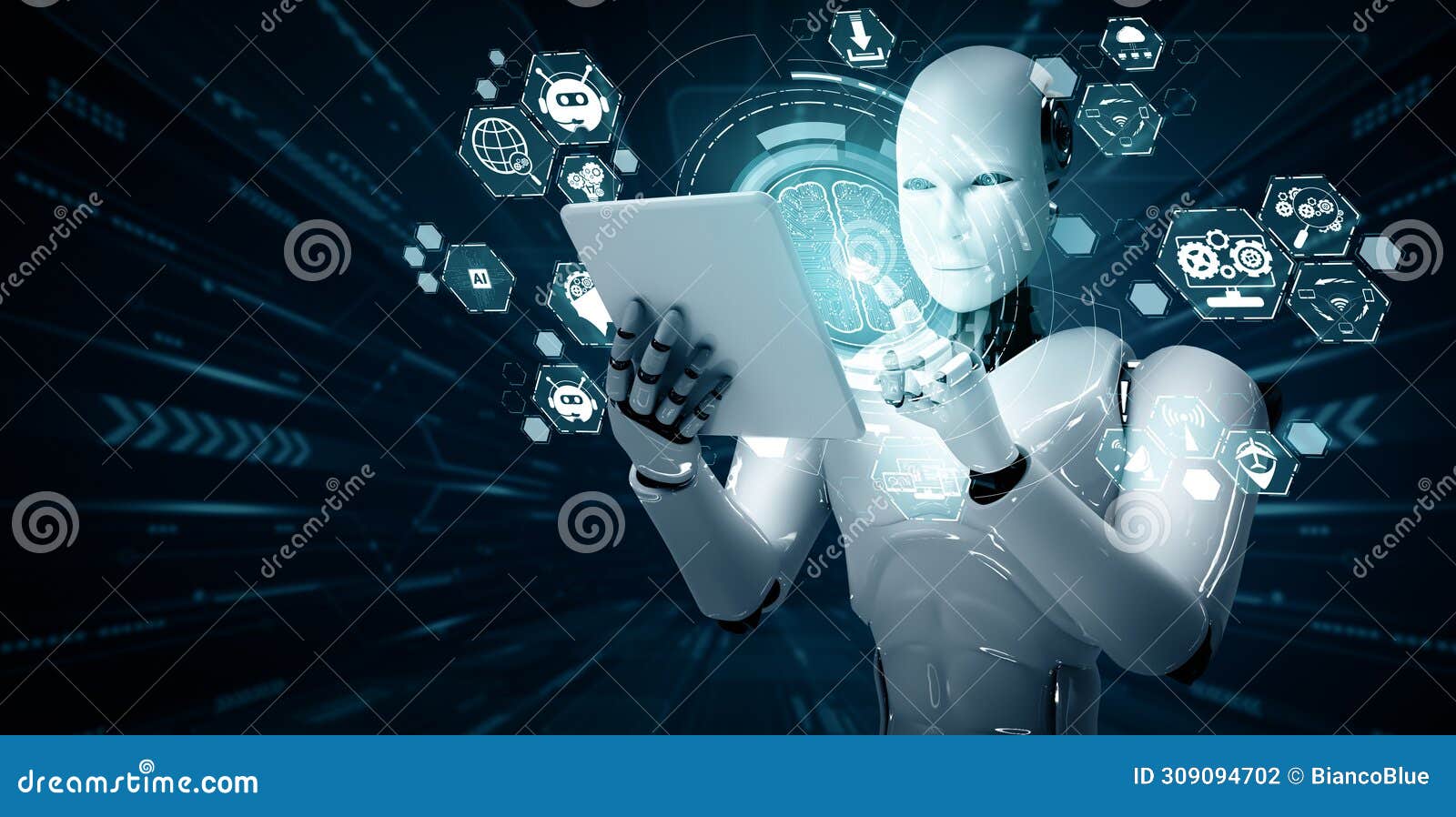 XAI Robot Humanoid Using Tablet Computer in Concept of AI Thinking ...