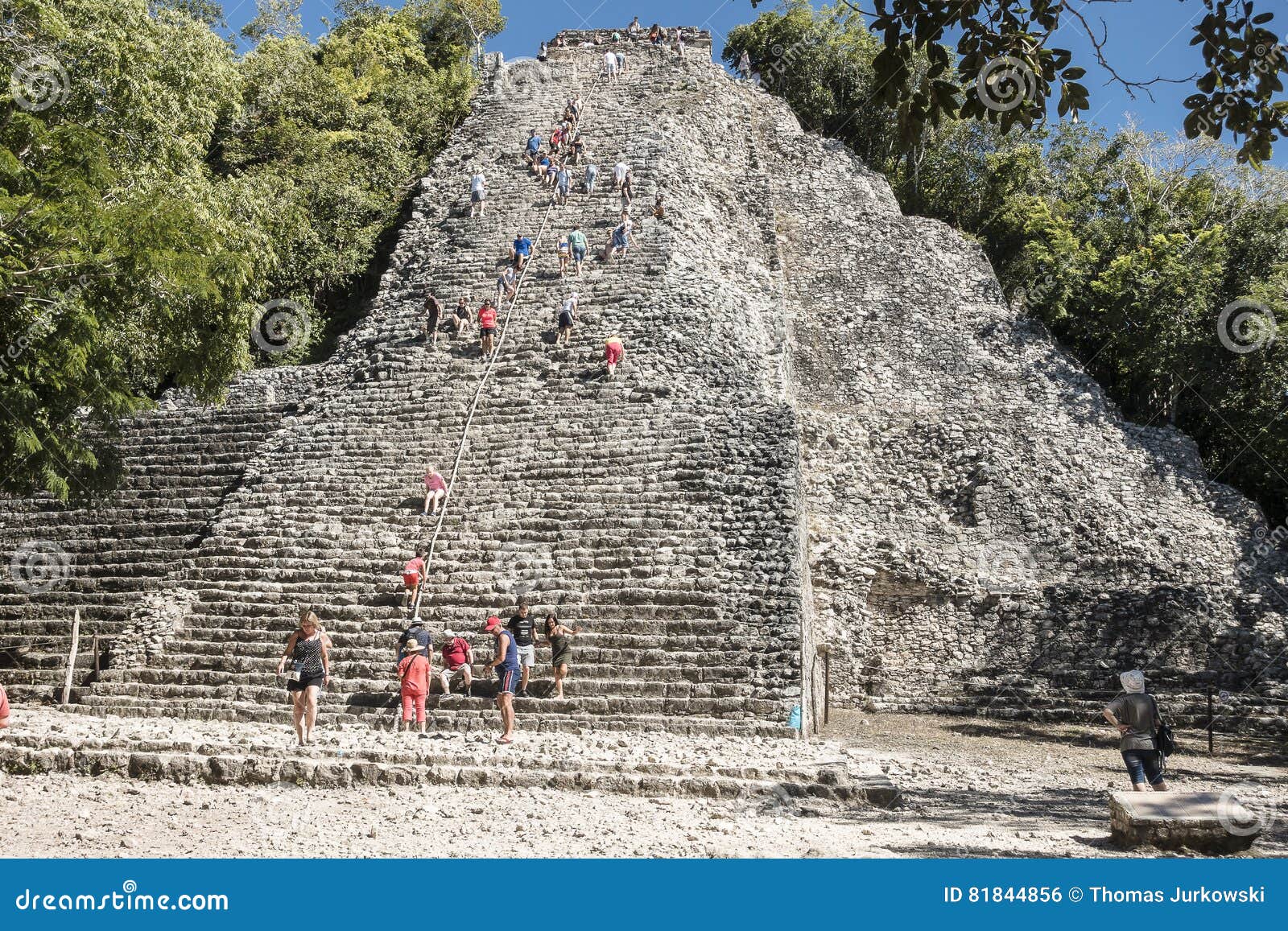Xaibe Pyramid in Coba, Mexico Editorial Photo - Image of religion, maya ...