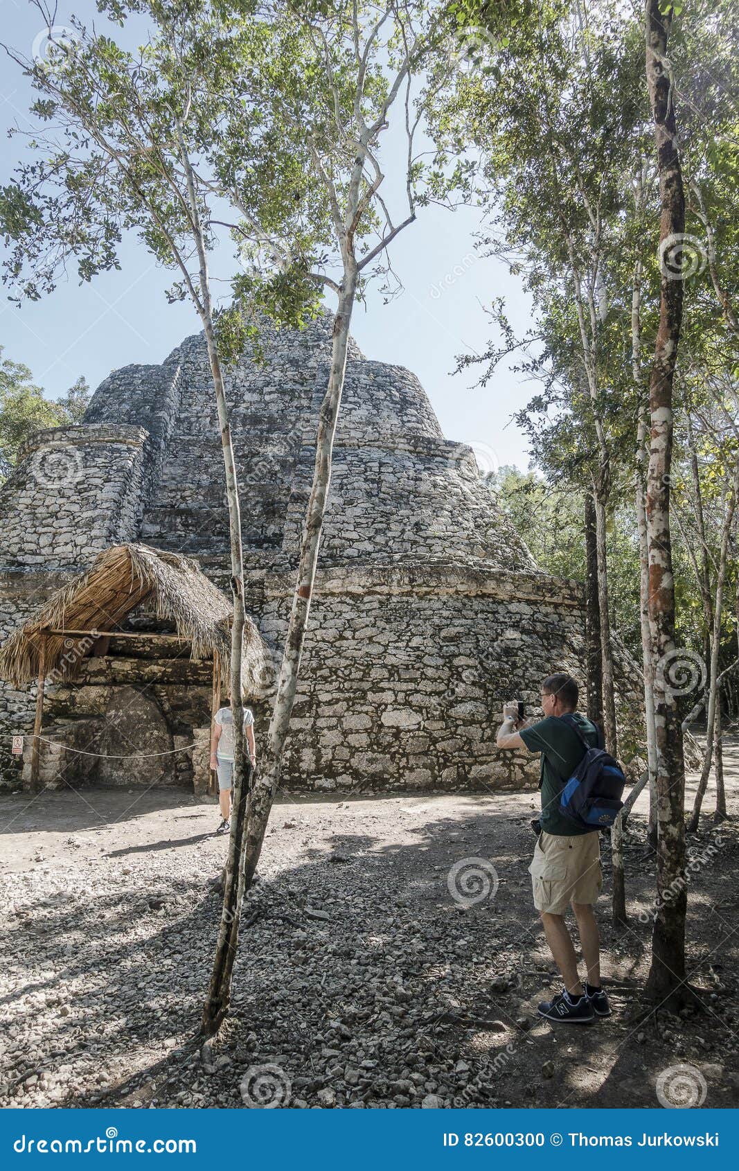 Xaibe Pyramid in Coba, Mexico Editorial Image - Image of archaeology ...