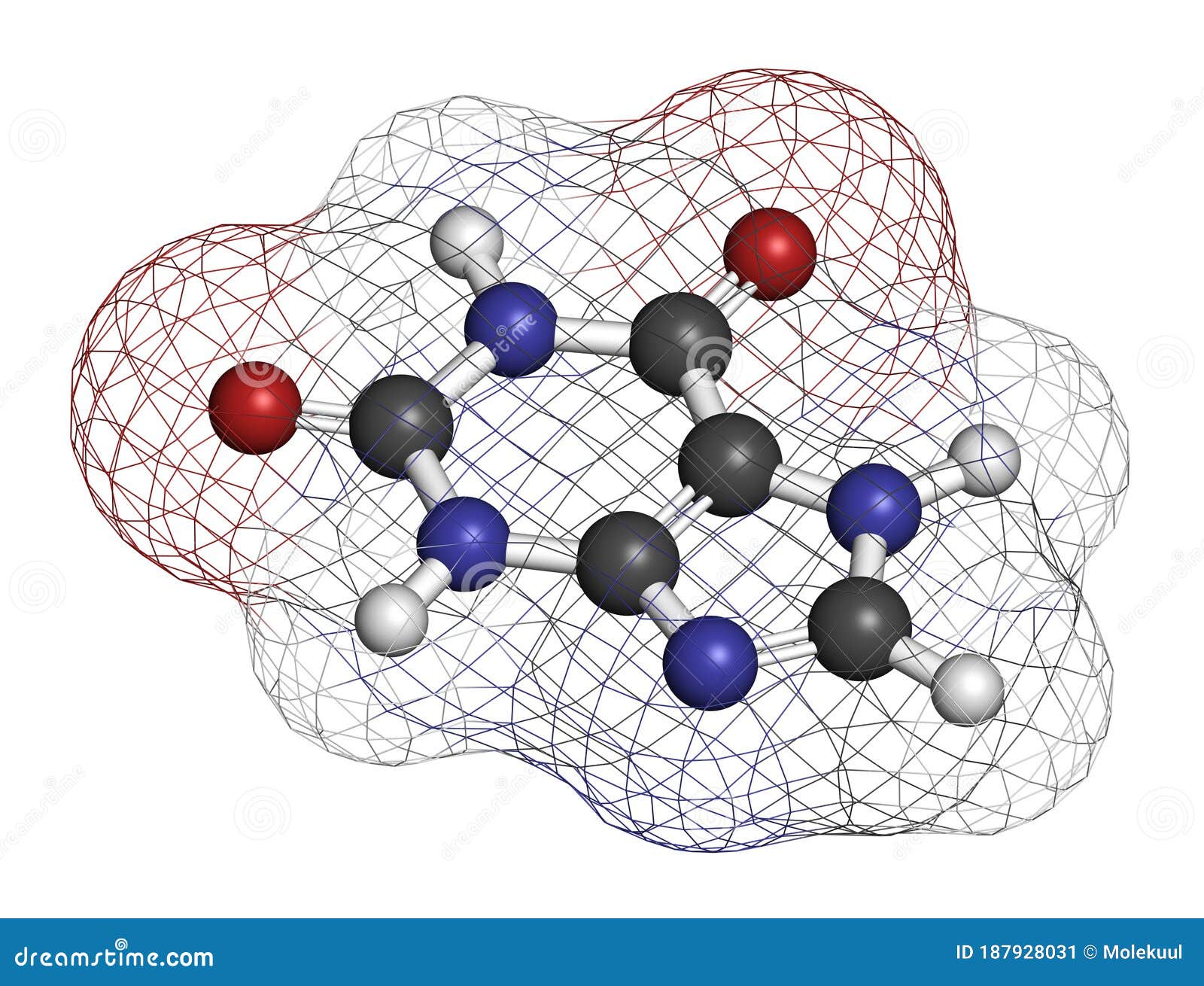 Xanthine, Xanthic Acid, Chemical Formula And Skeletal Structure Vector ...