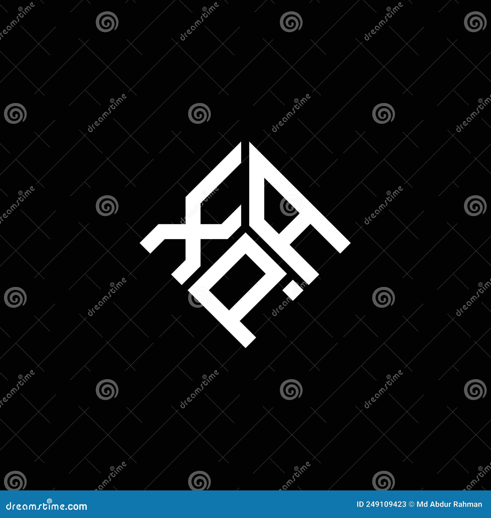 XAP Letter Logo Design on Black Background. XAP Creative Initials ...