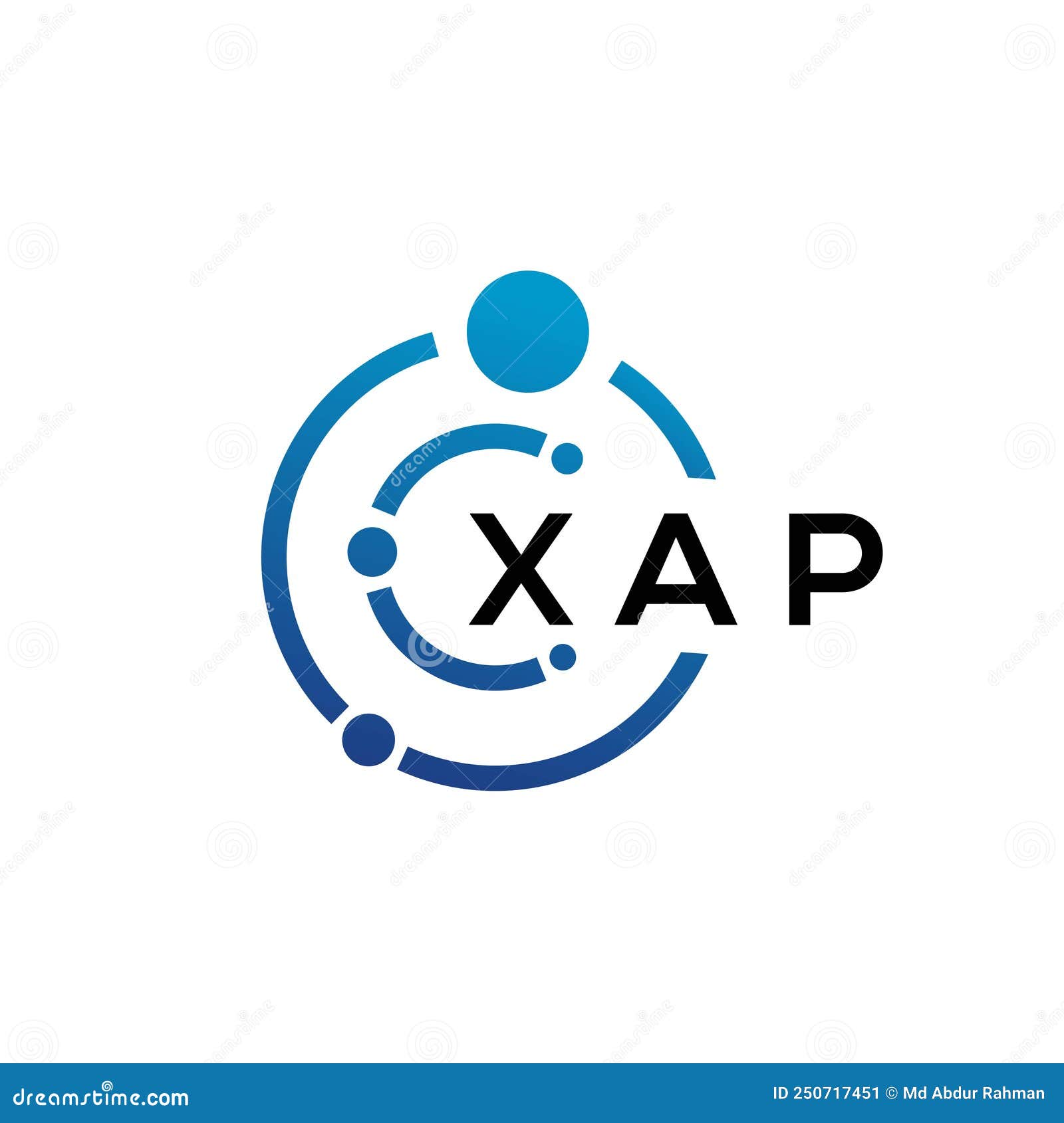 XAP Letter Technology Logo Design on White Background. XAP Creative ...