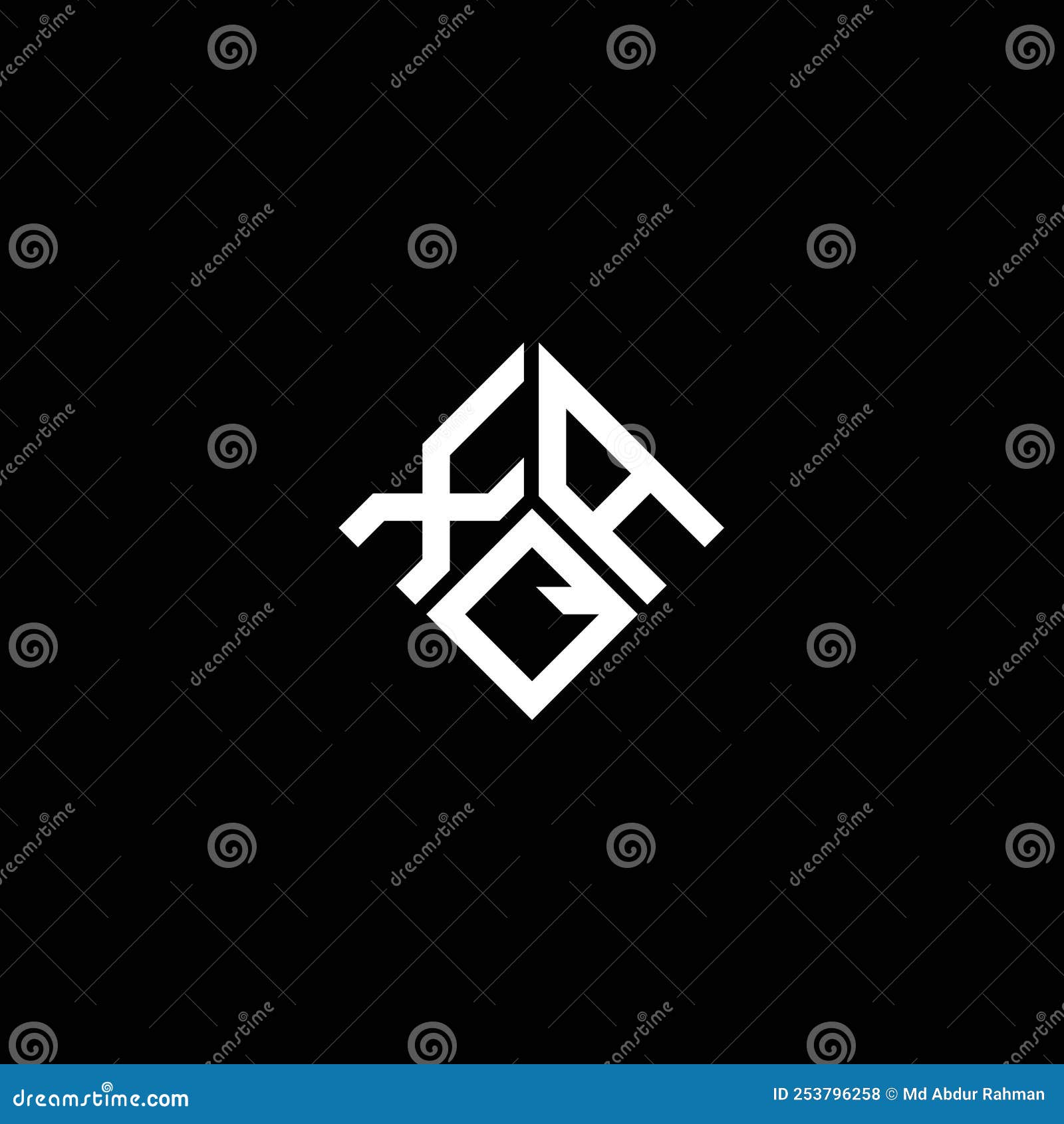 XAQ Letter Logo Design on WHITE Background. XAQ Creative Initials ...