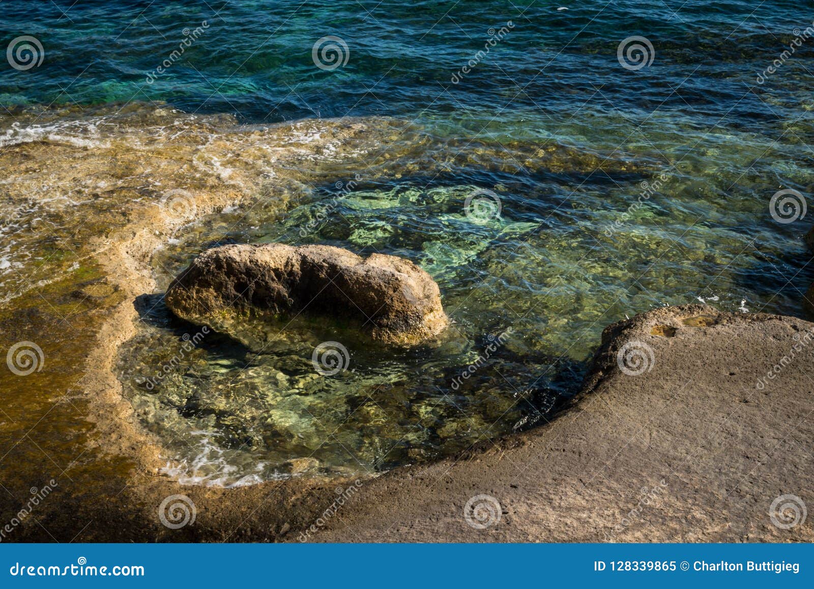 Xatt L-Ahmar Bay in Gozo, Malta. Stock Image - Image of natural, famous ...