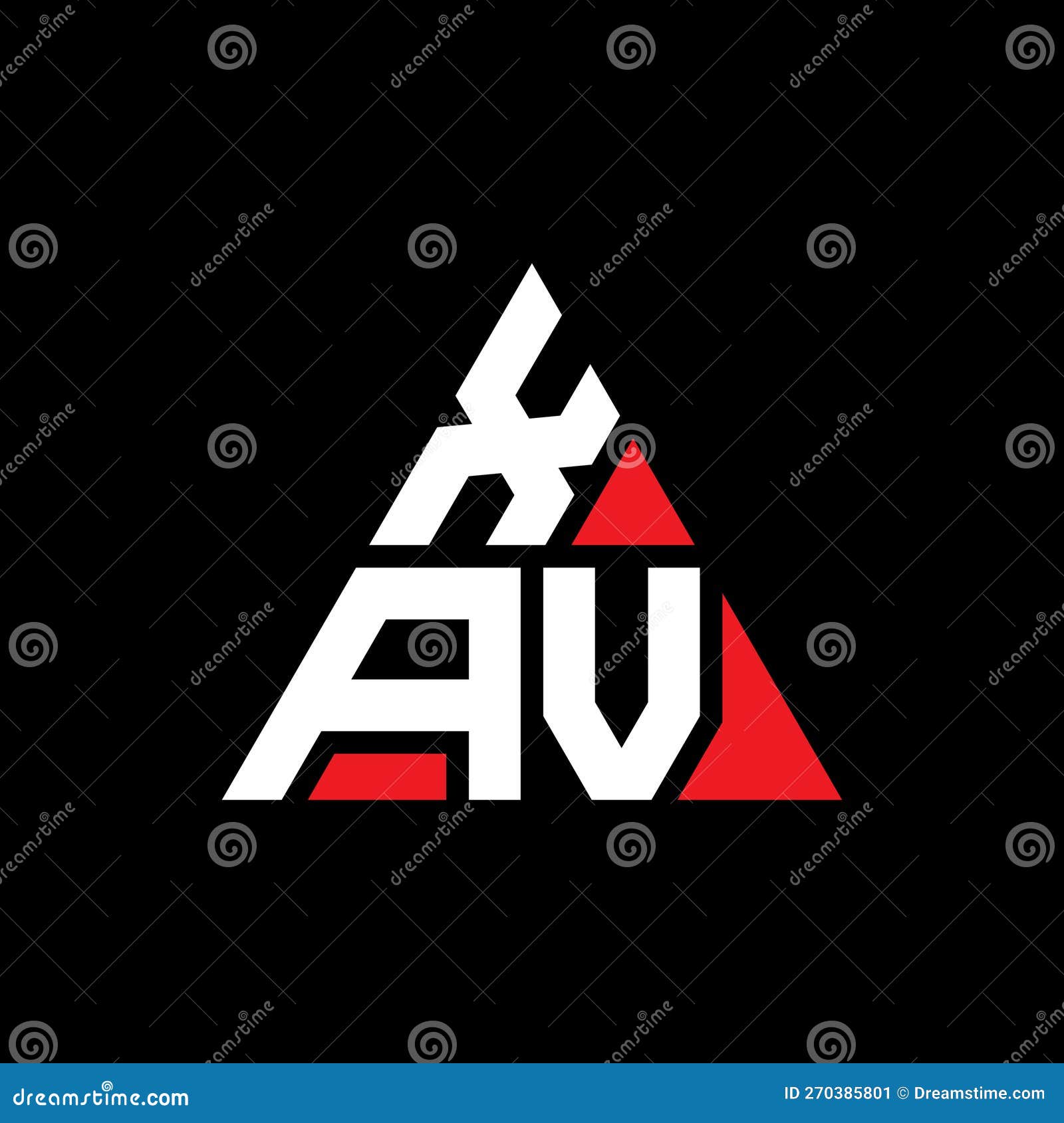 XAV Triangle Letter Logo Design with Triangle Shape. XAV Triangle Logo ...