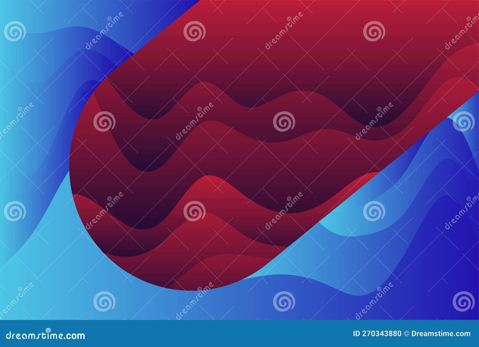 Abstract Background Composition of Various Curvy and Wave Shapes. Stock ...