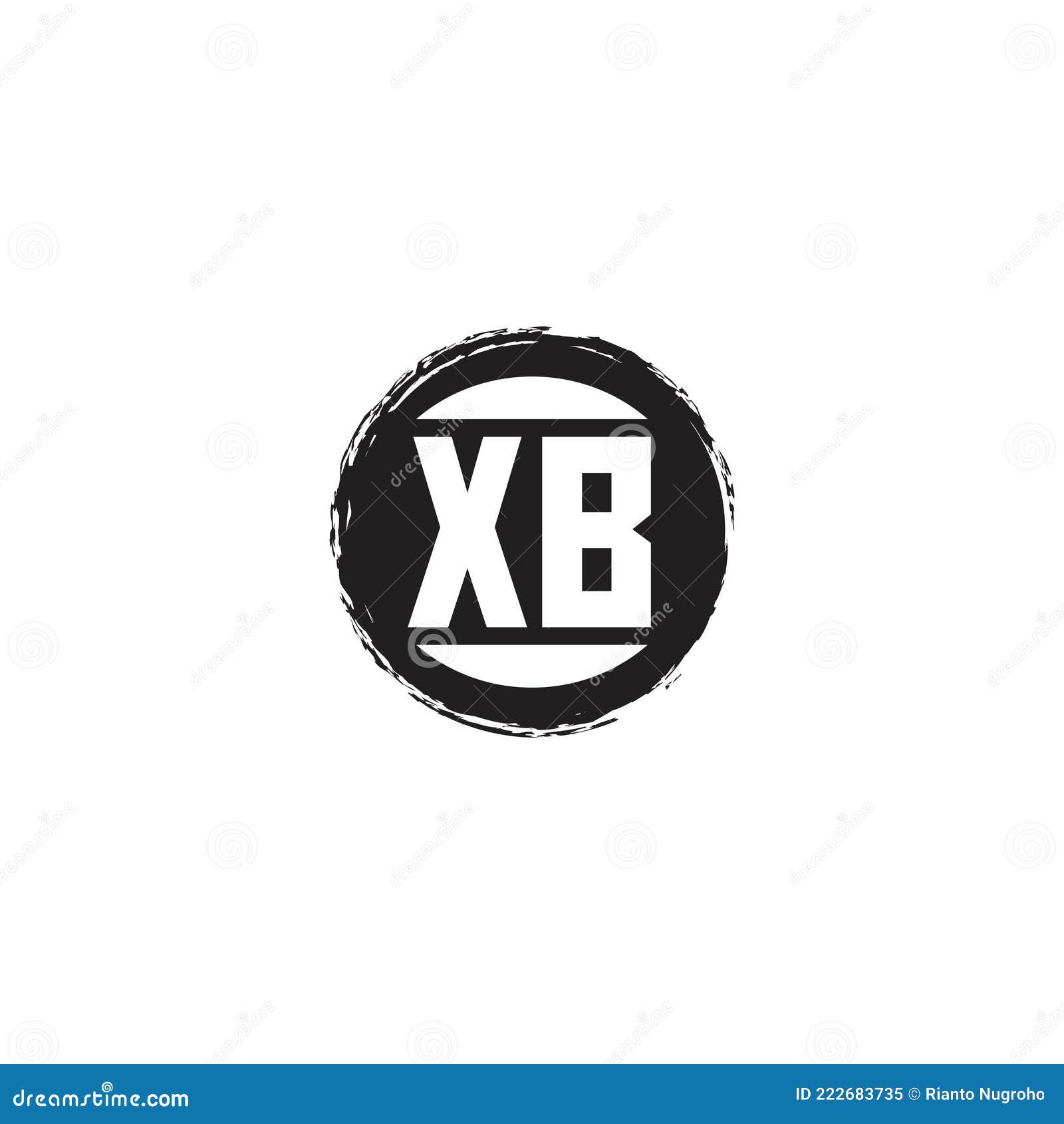 XB Logo Initial Letter Monogram with Abstrac Circle Shape Design ...