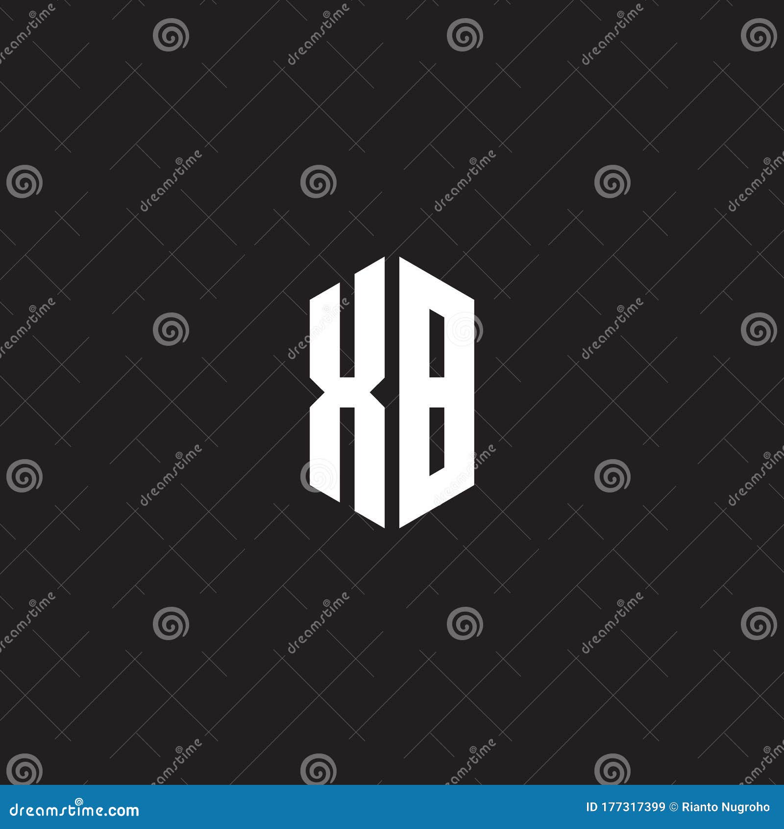 XB Logo Monogram with Hexagon Shape Style Design Template Stock Vector ...