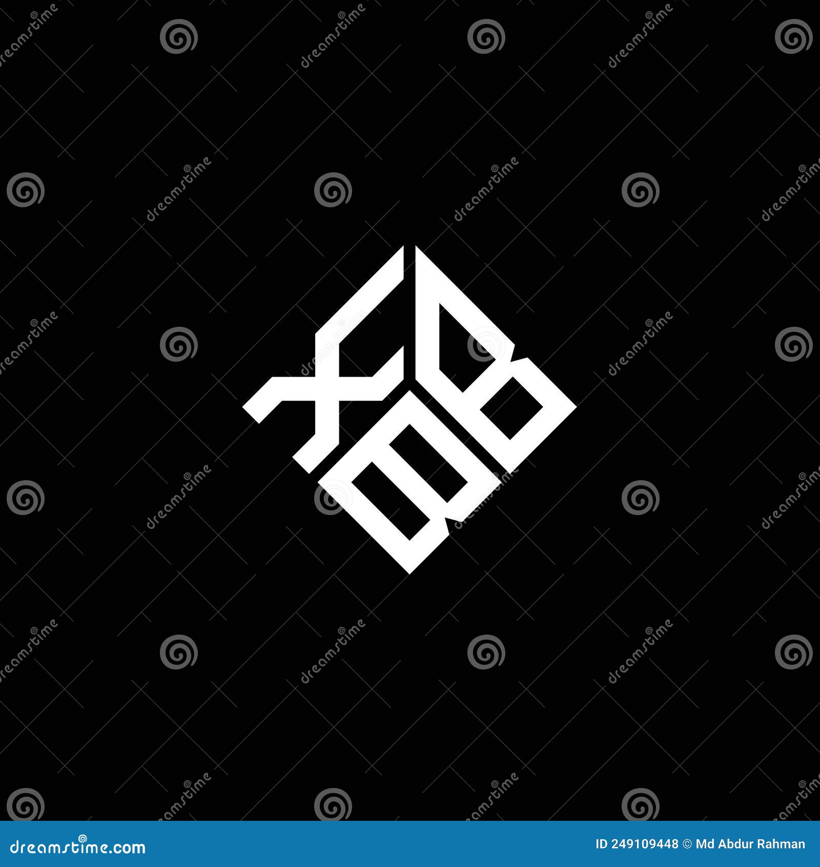XBB Letter Logo Design on Black Background. XBB Creative Initials ...