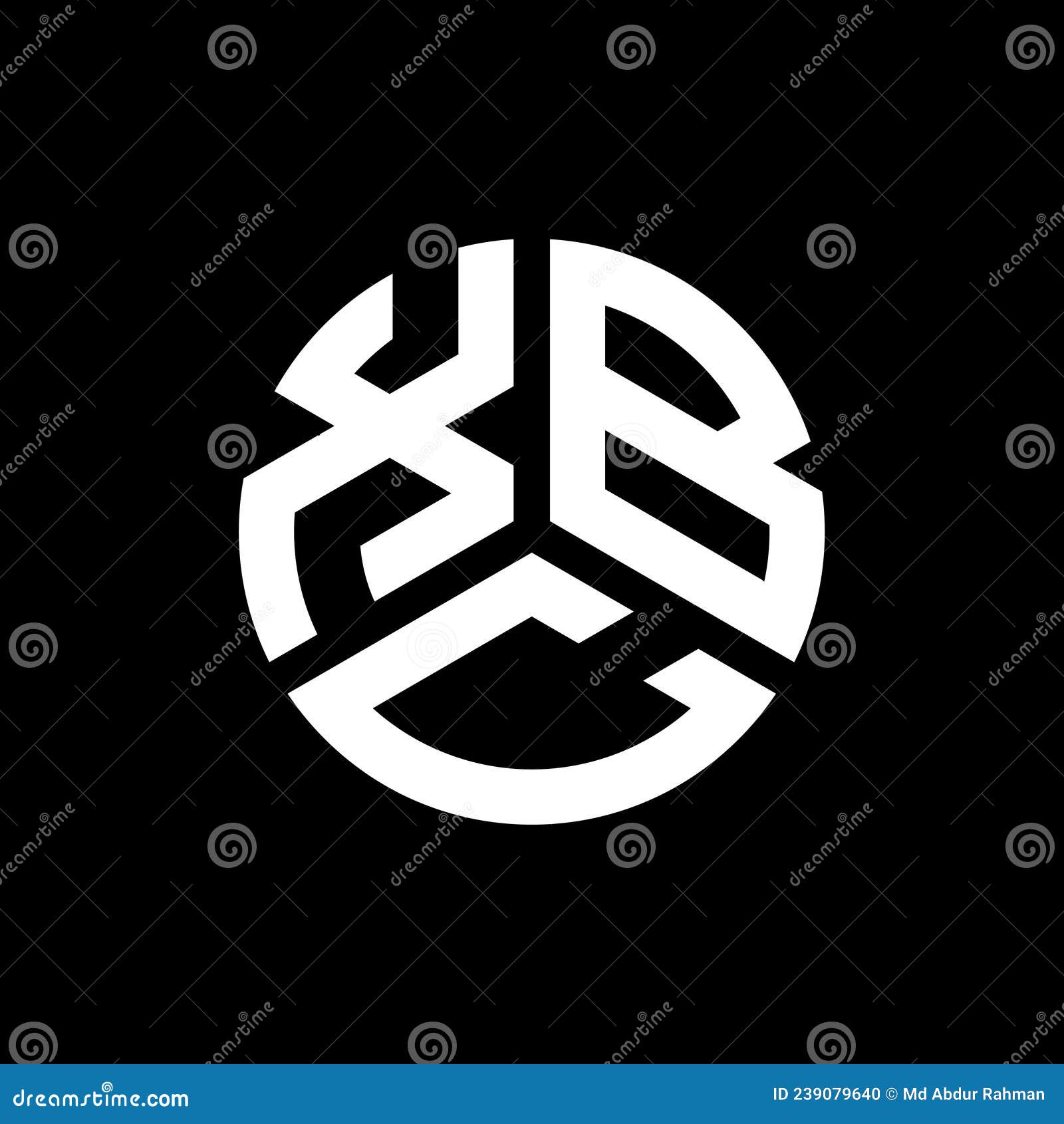 XBC Letter Logo Design on Black Background. XBC Creative Initials ...