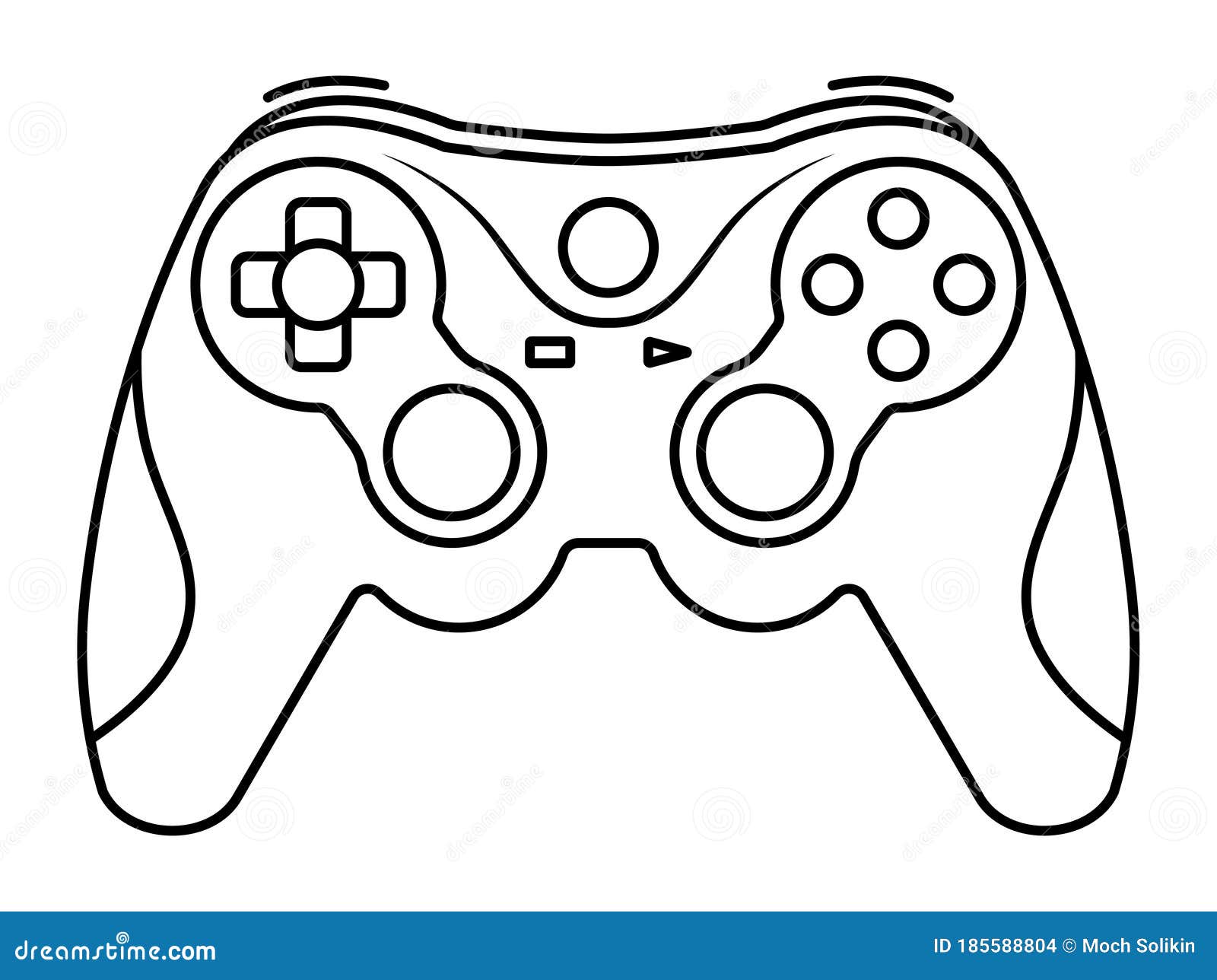 Xbox Video Game Controllers or Gamepad Line Art Icon for Apps and ...