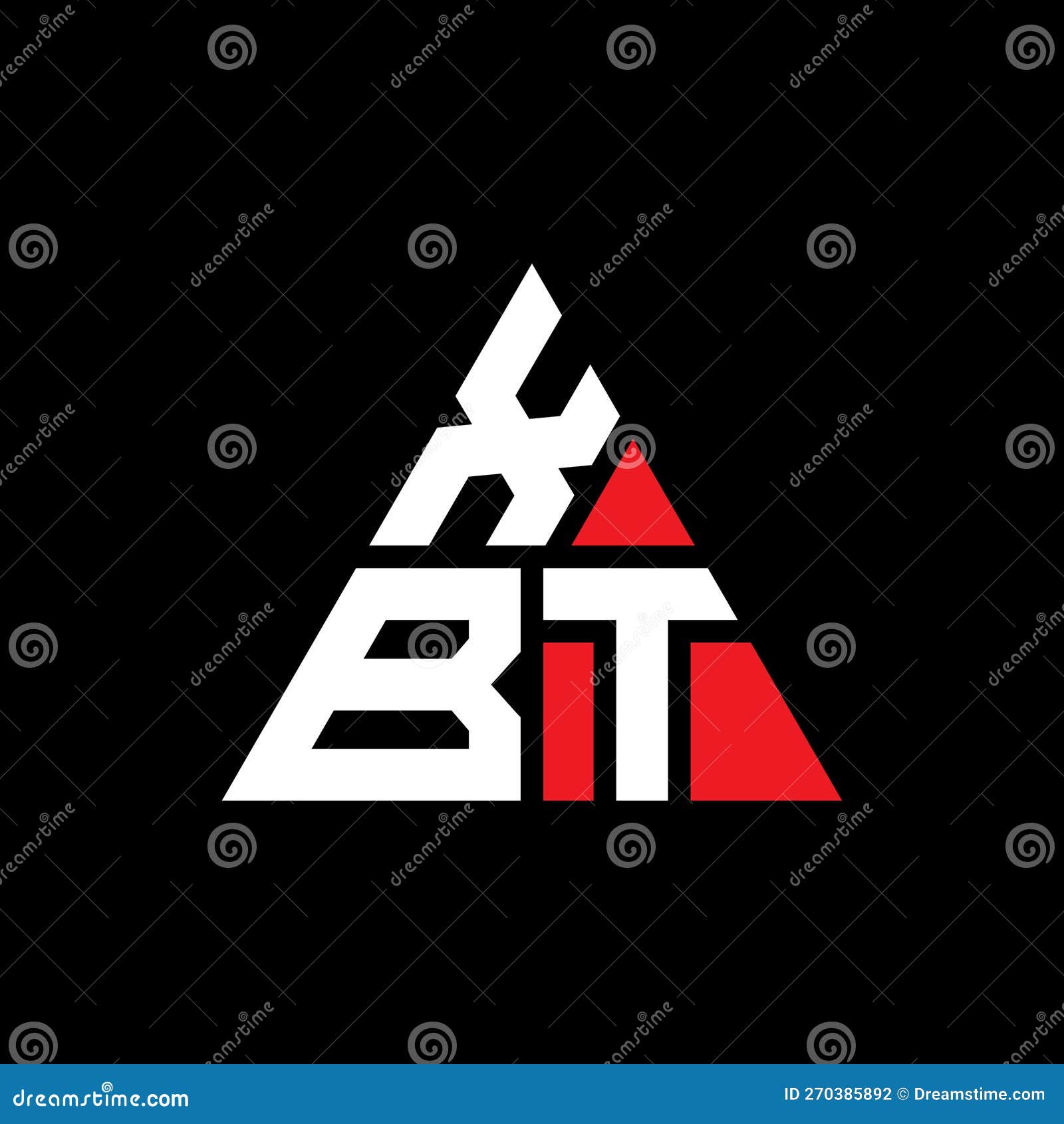 XBT Triangle Letter Logo Design with Triangle Shape. XBT Triangle Logo ...