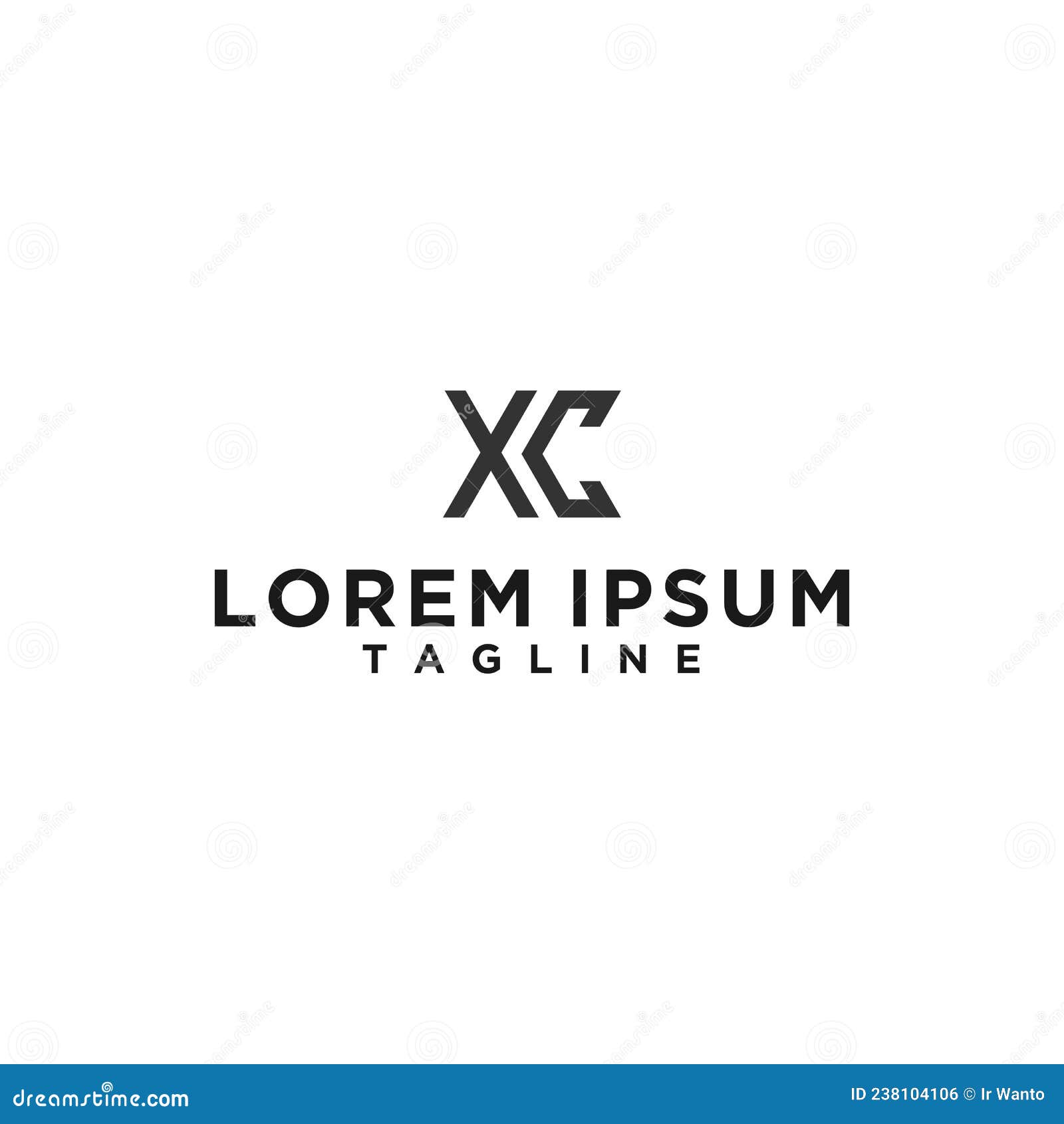 Xc Or Cx Monogram Logo Design Vector Illustration | CartoonDealer.com ...