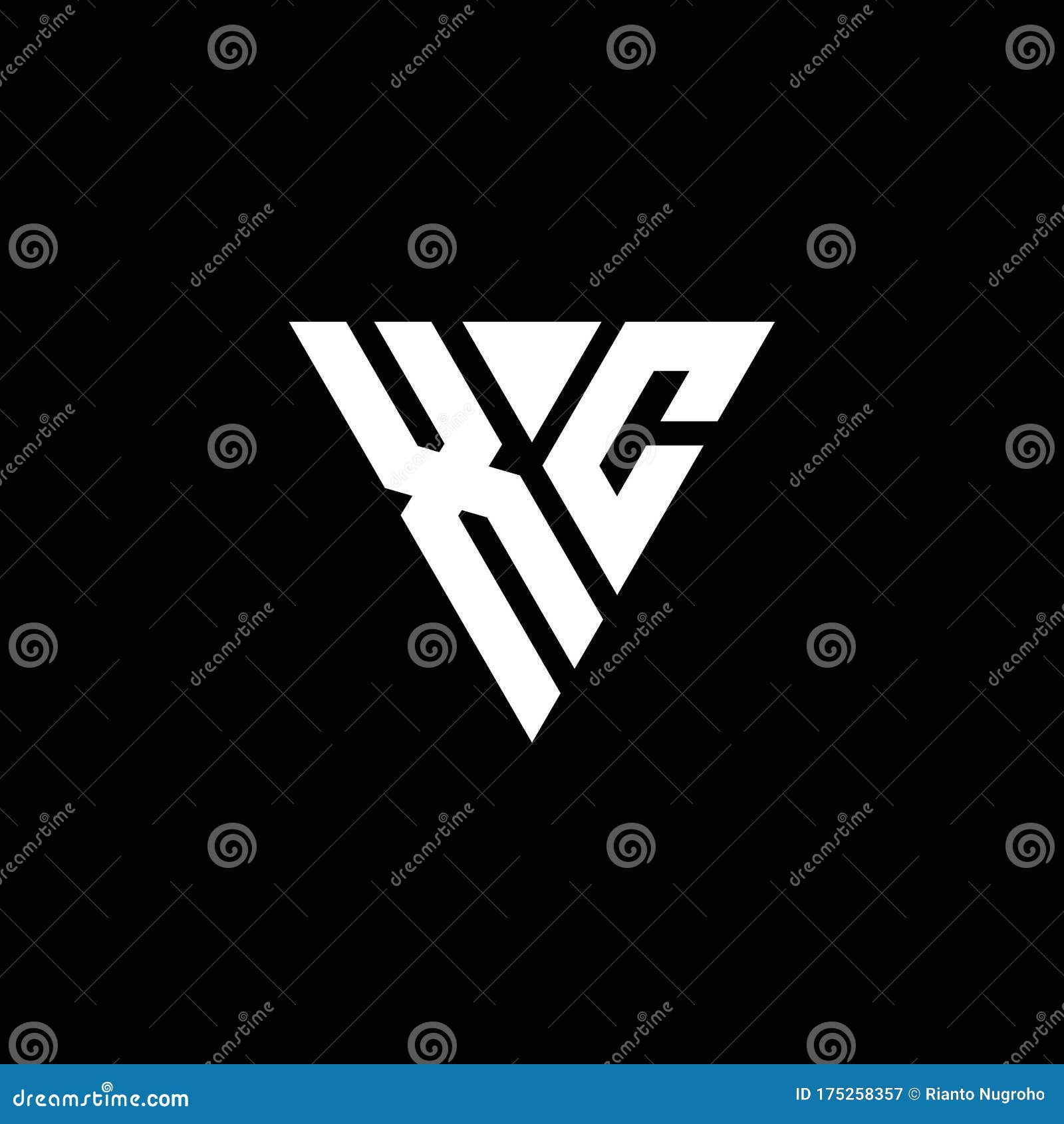 XC Logo Letter Monogram with Triangle Shape Design Template Stock ...