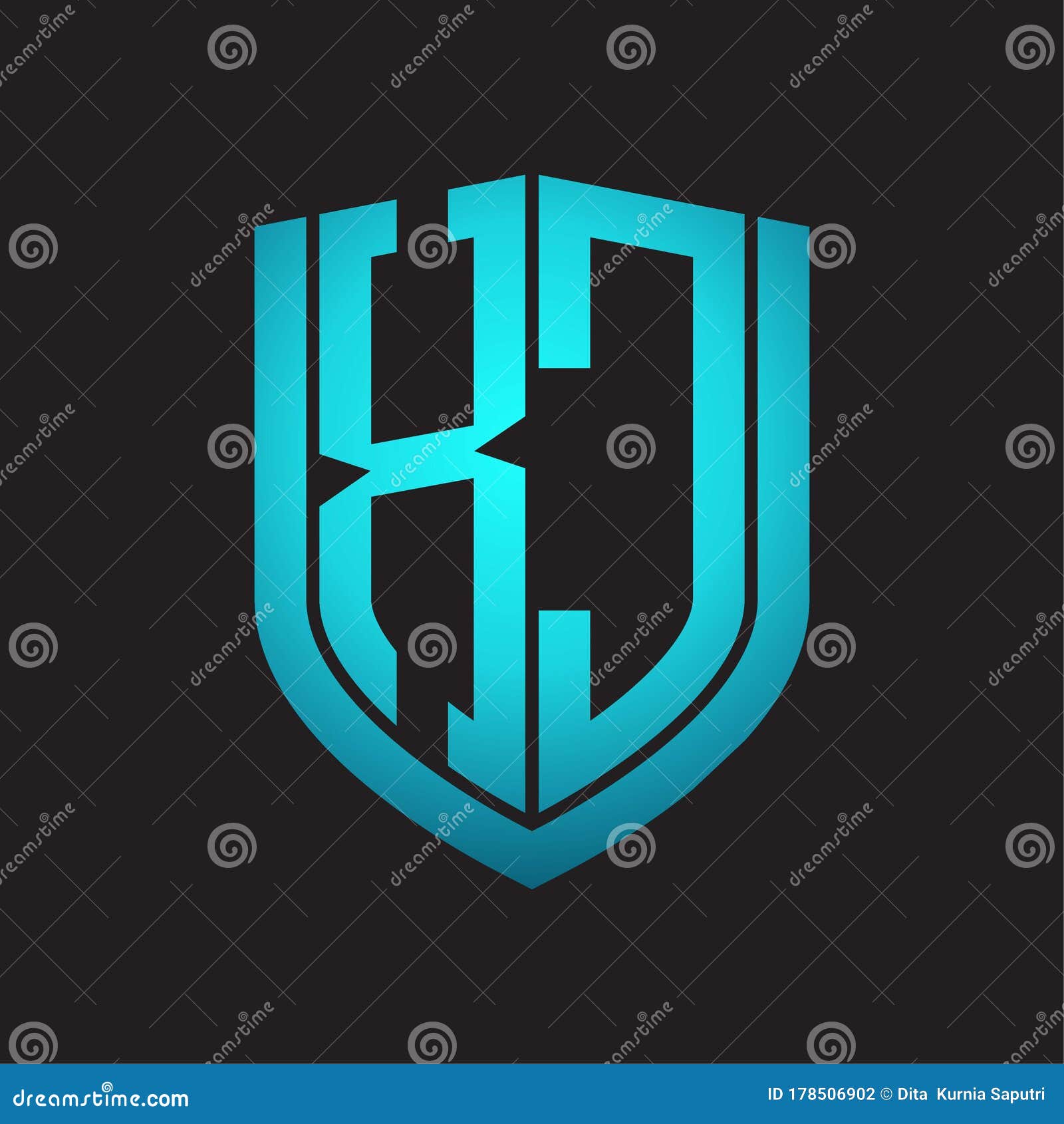 XC Logo Monogram with Emblem Shield Design Isolated with Blue Colors on ...