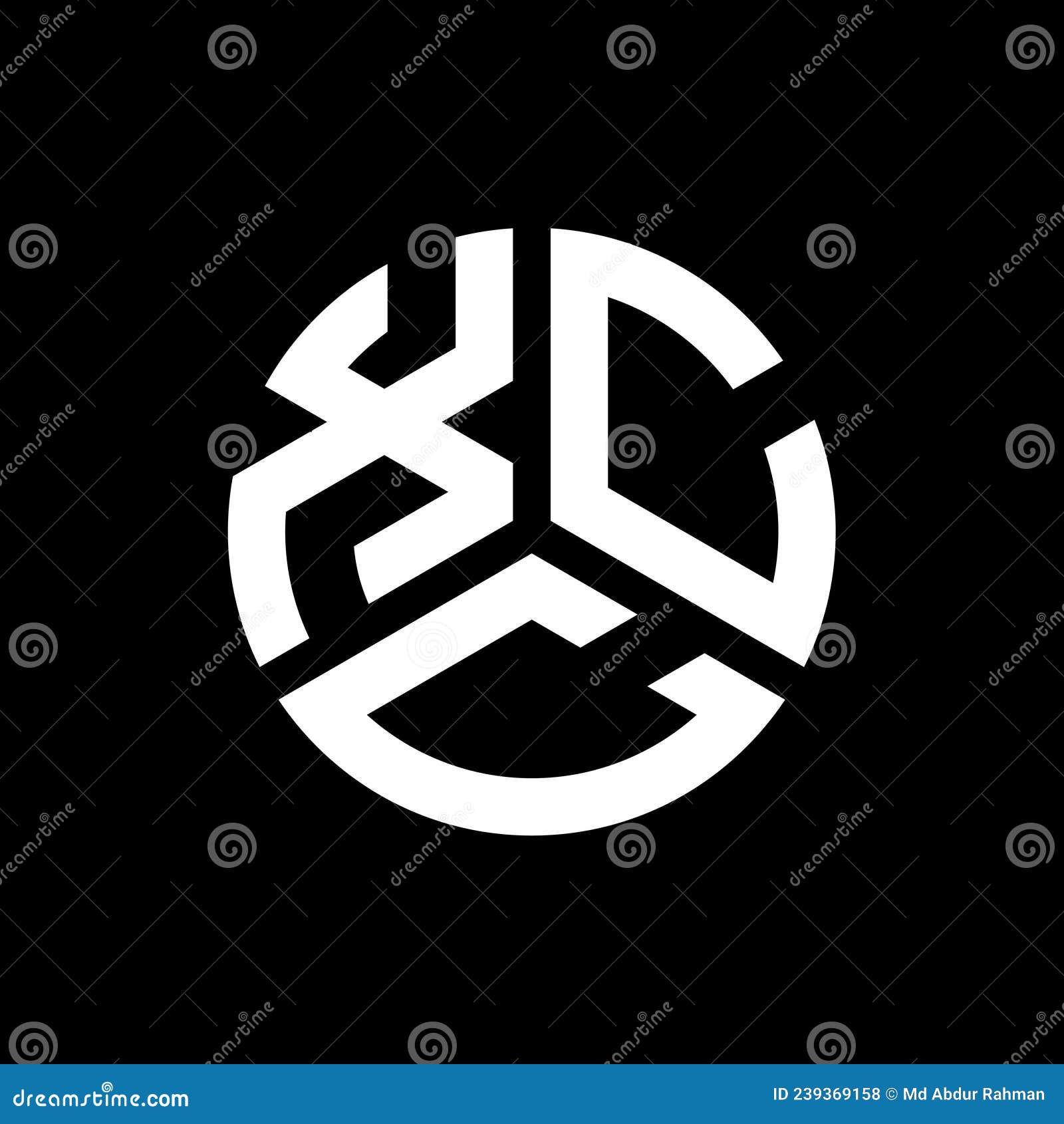 XCC Letter Logo Design on Black Background. XCC Creative Initials ...