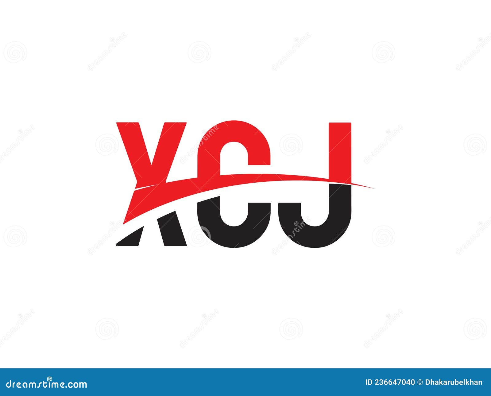 XCJ Letter Initial Logo Design Vector Illustration Stock Vector ...