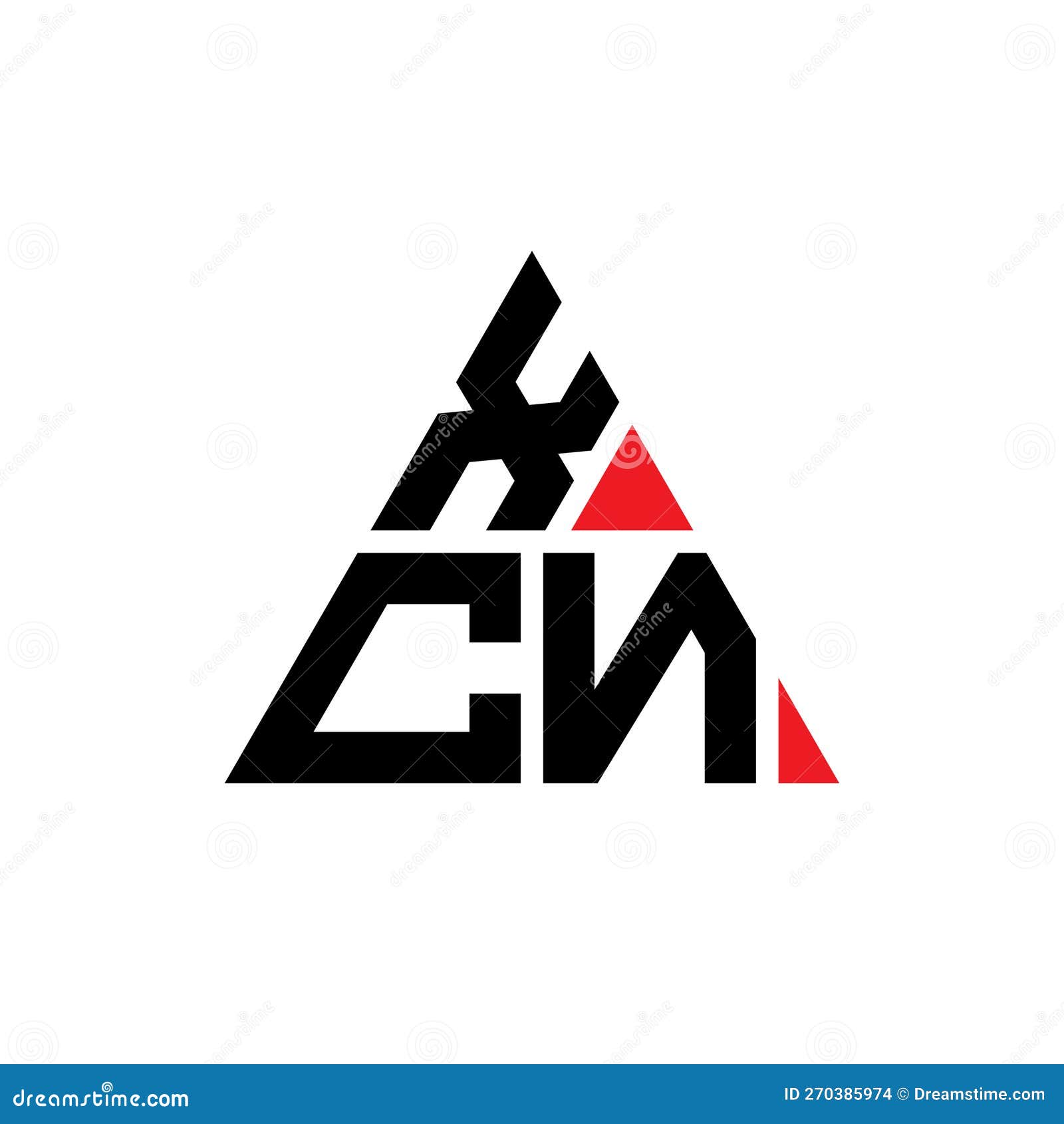 XCN Triangle Letter Logo Design with Triangle Shape. XCN Triangle Logo ...