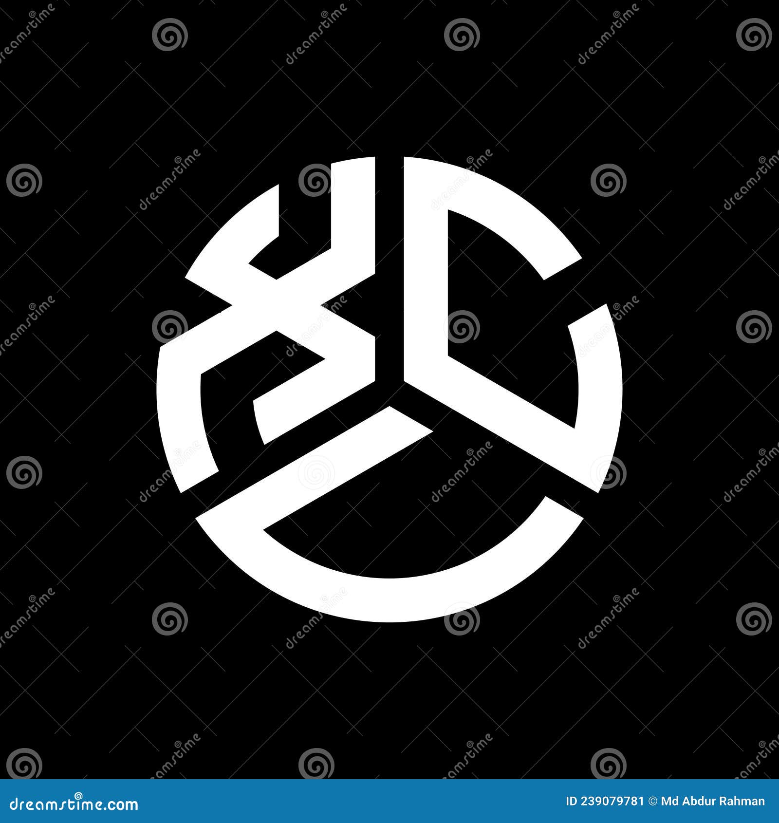 XCV Letter Logo Design on Black Background. XCV Creative Initials ...