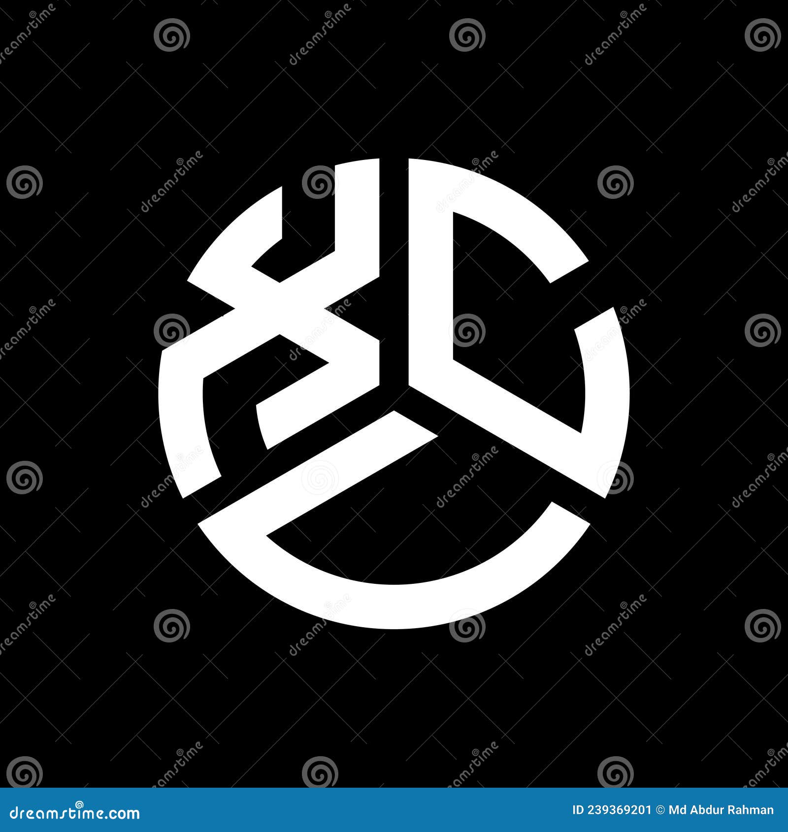 XCV Letter Logo Design on Black Background. XCV Creative Initials ...