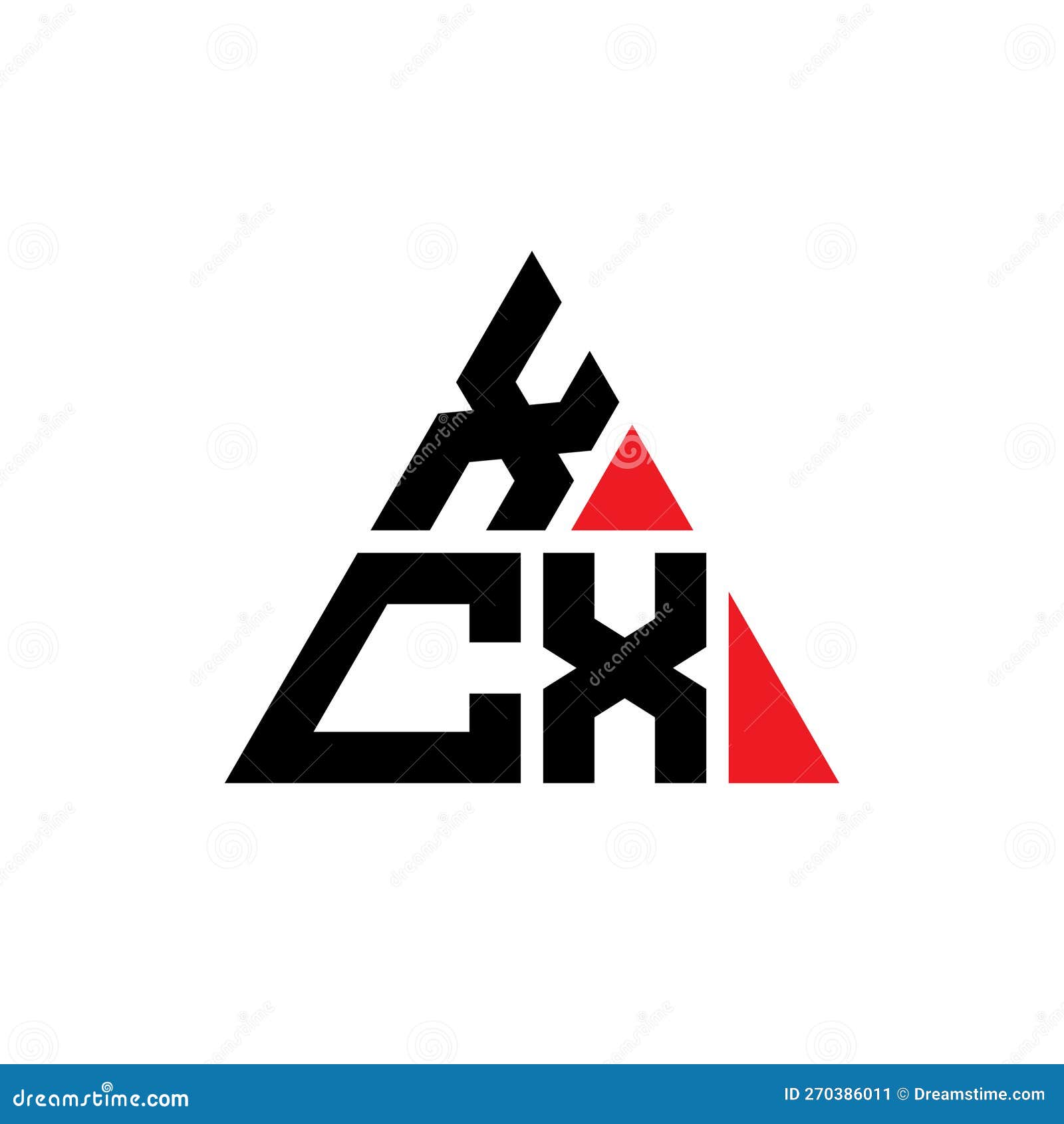 XCX Triangle Letter Logo Design with Triangle Shape. XCX Triangle Logo ...