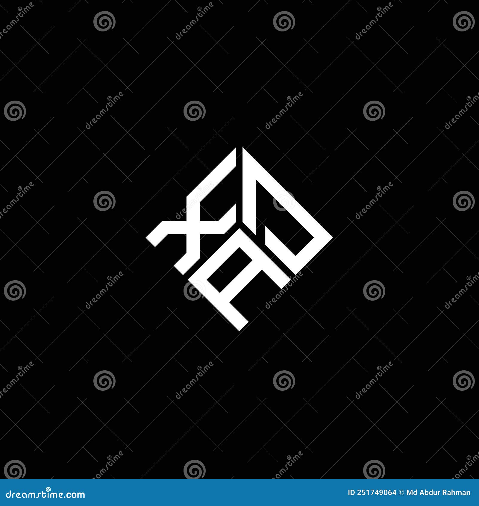 XDA Letter Logo Design on Black Background. XDA Creative Initials ...