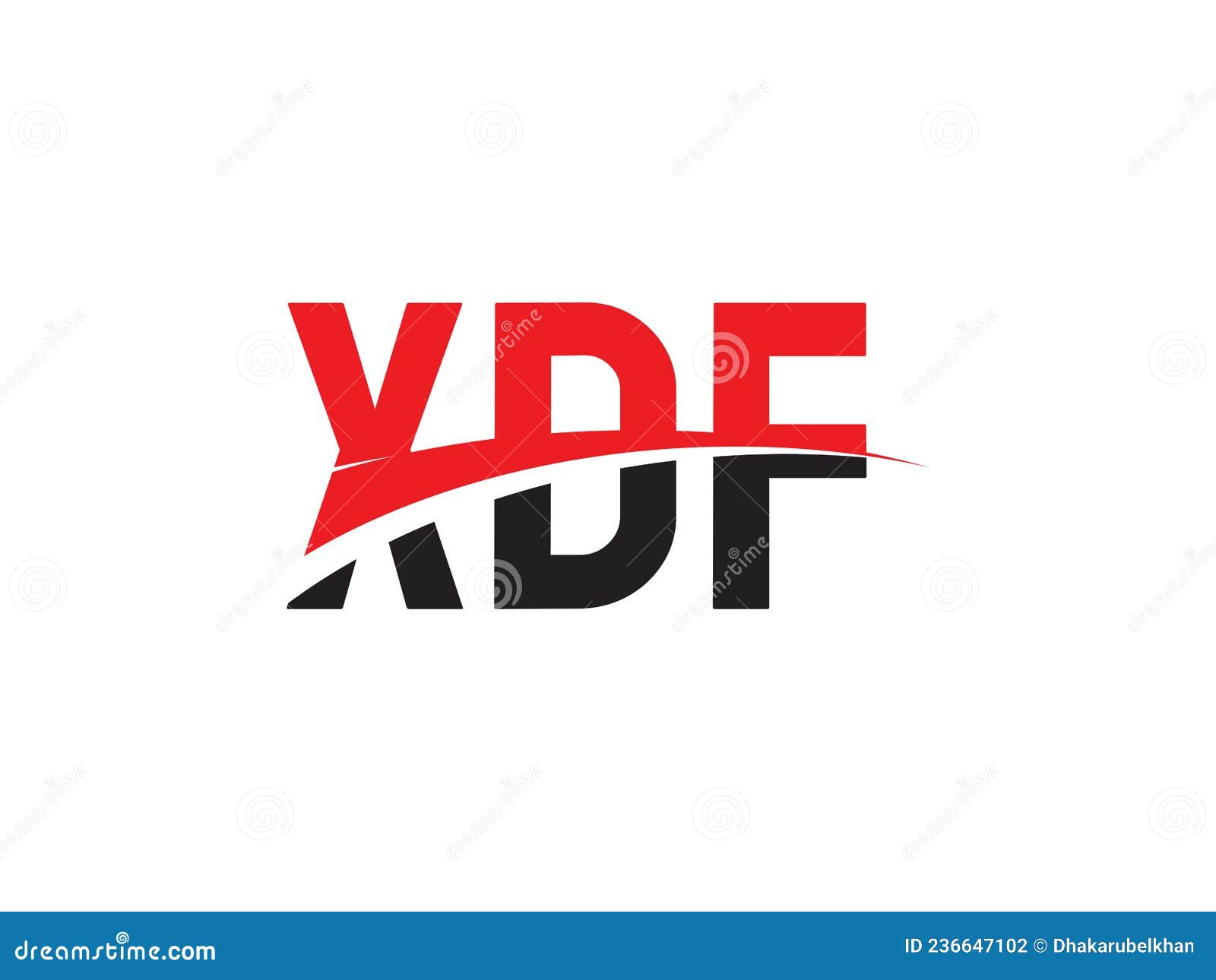 XDF Letter Initial Logo Design Vector Illustration Stock Vector ...