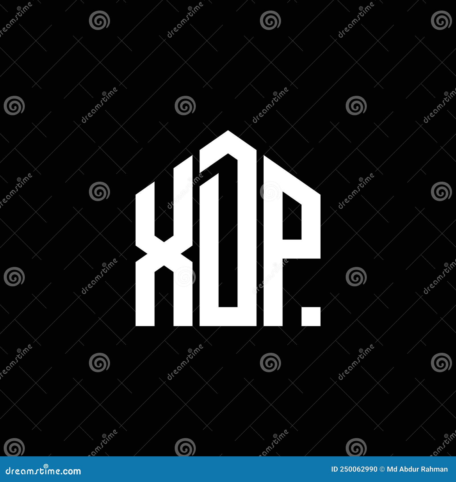 XDP Letter Logo Design on BLACK Background. XDP Creative Initials ...