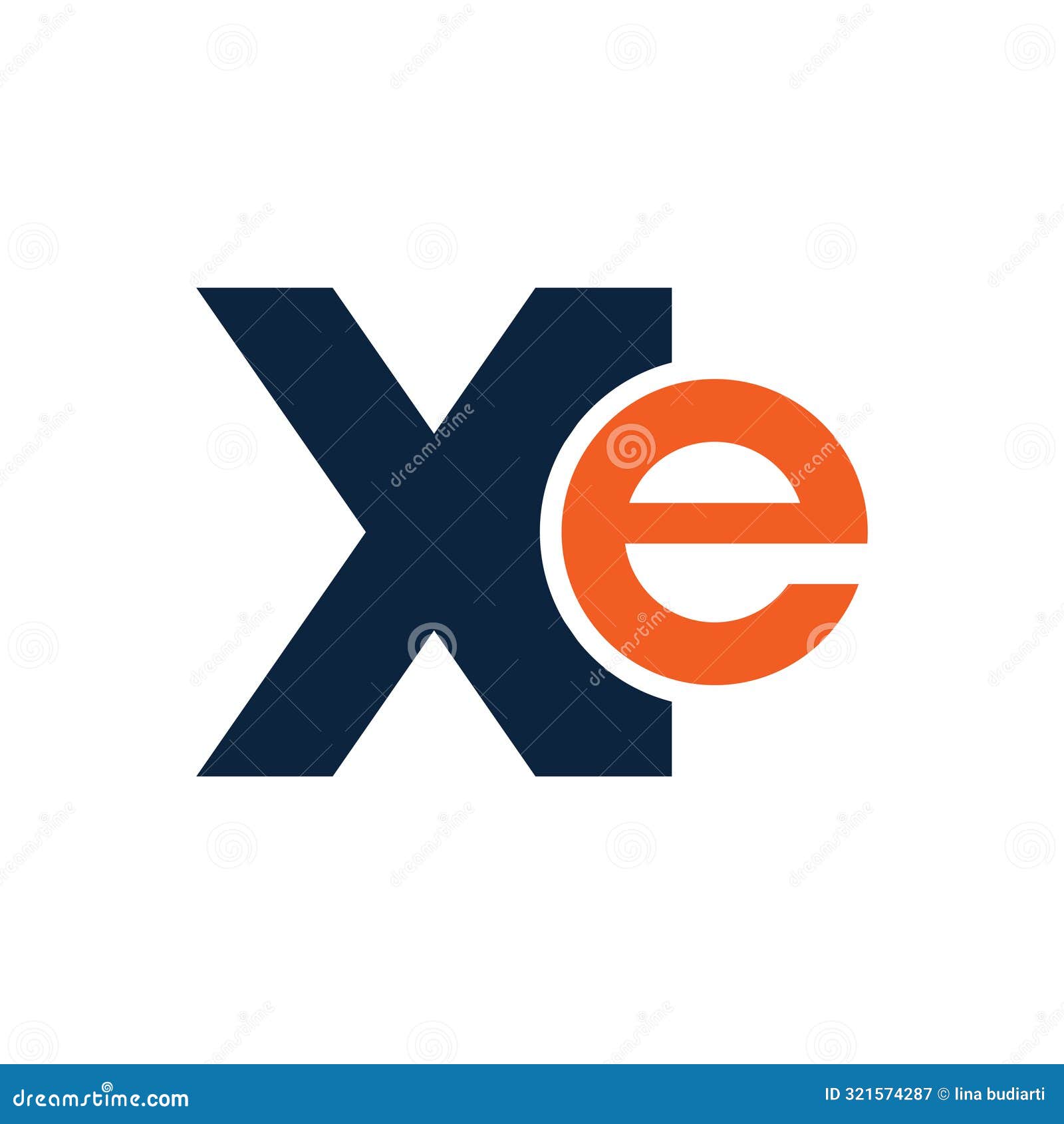 XE letter logo stock vector. Illustration of corporate - 321574287