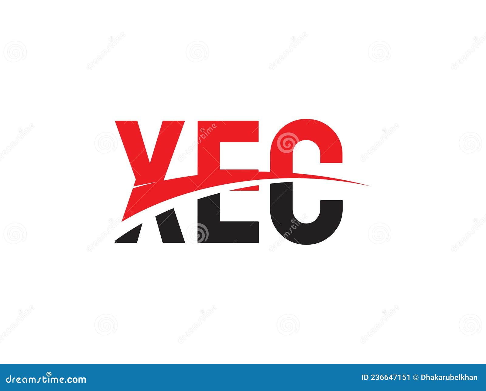 XEC Letter Initial Logo Design Vector Illustration Stock Vector ...