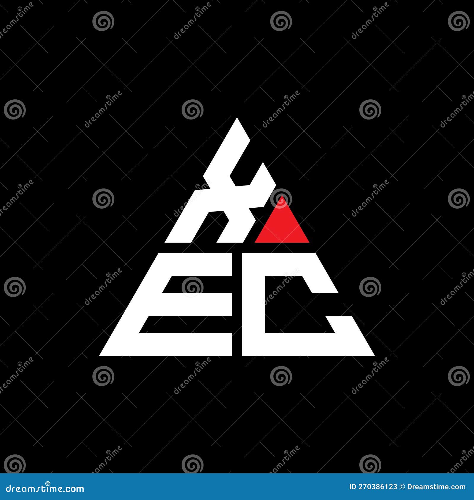 XEC Triangle Letter Logo Design with Triangle Shape. XEC Triangle Logo ...