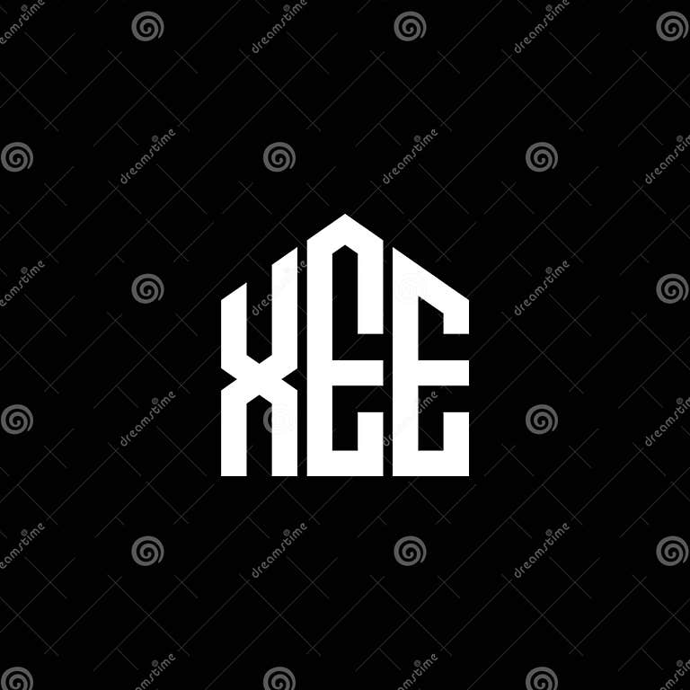 XEE Letter Logo Design on BLACK Background. XEE Creative Initials ...