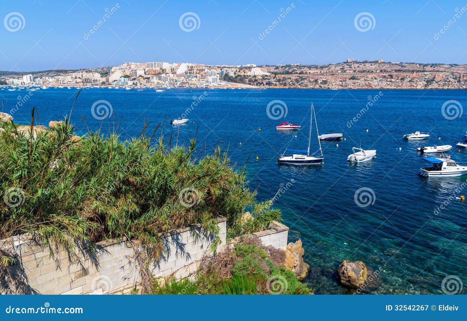 Xemxija Coast stock image. Image of coast, malta, travel - 32542267