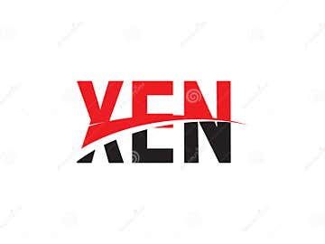XEN Letter Initial Logo Design Vector Illustration Stock Vector ...