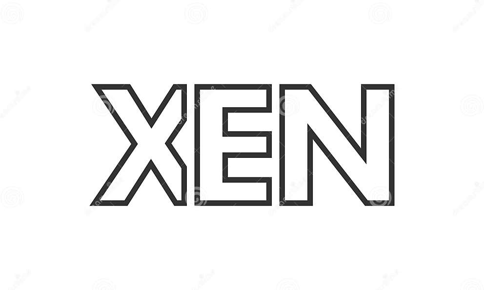 XEN Logo Design Template with Strong and Modern Bold Text. Initial ...