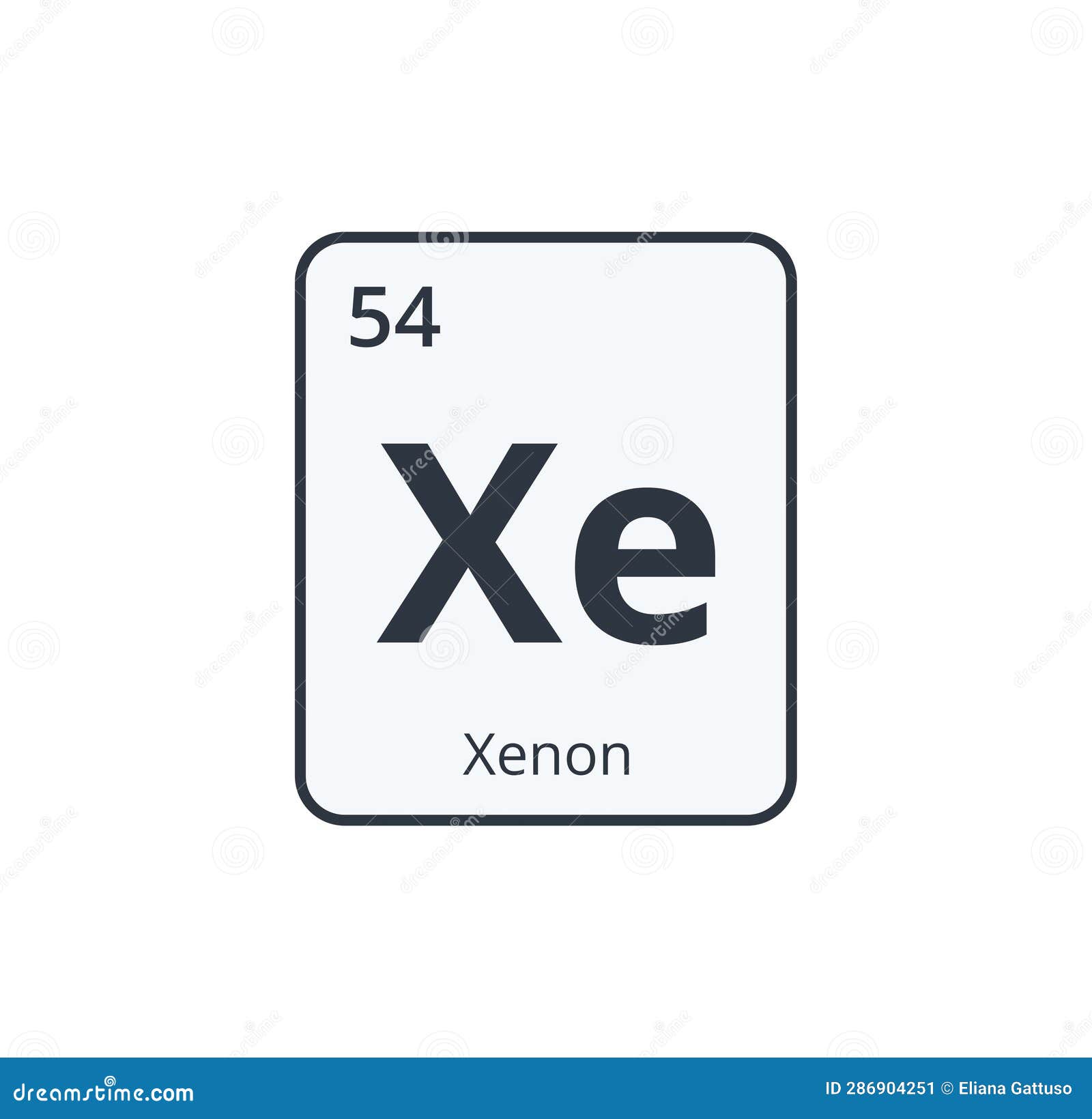 Xenon Chemical Symbol. Graphic for Science Designs Stock Illustration ...