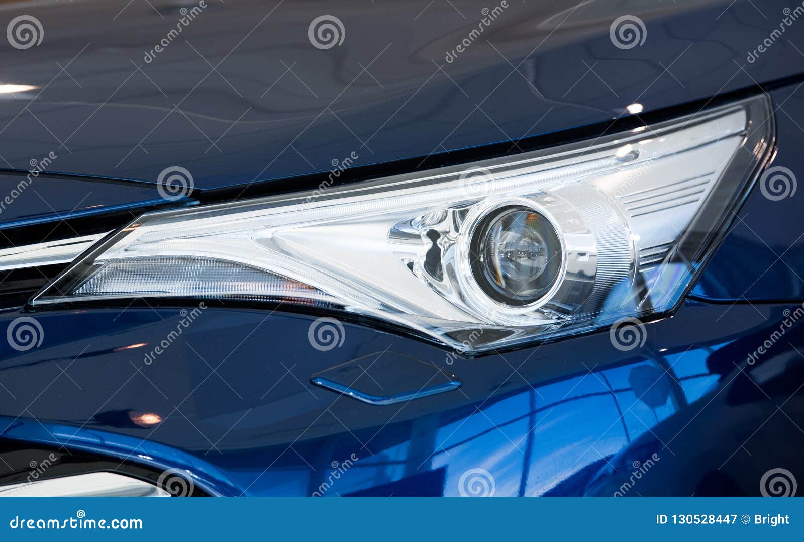 Xenon LED Car Headlight stock image. Image of xenon - 130528447