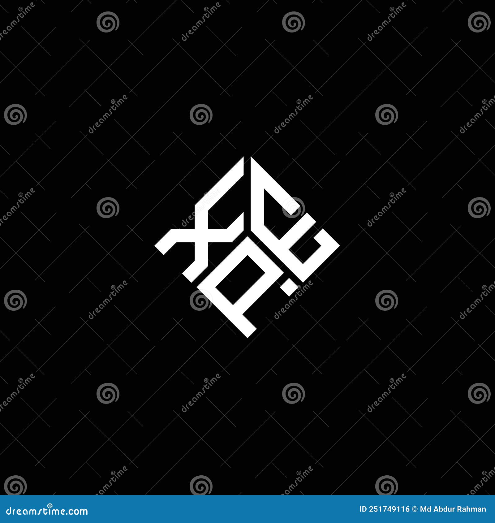 XEP Letter Logo Design on Black Background. XEP Creative Initials ...