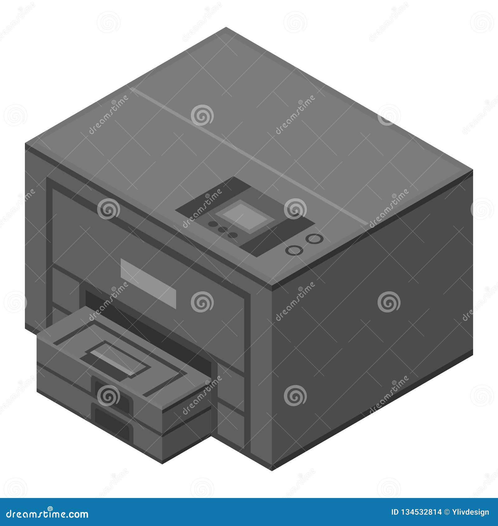 Xerox Printer Icon, Isometric Style Stock Vector - Illustration of ...