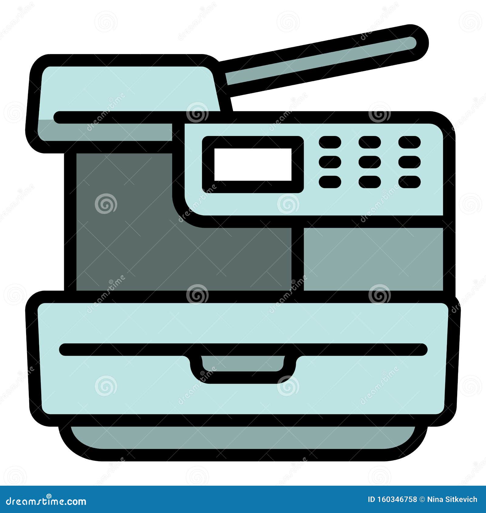 Xerox Thin Line Icon. Copier Vector Illustration Isolated On White ...