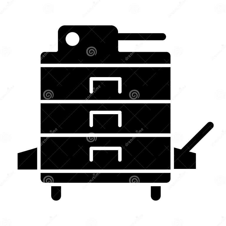 Xerox Solid Icon. Copier Vector Illustration Isolated on White. Copy ...