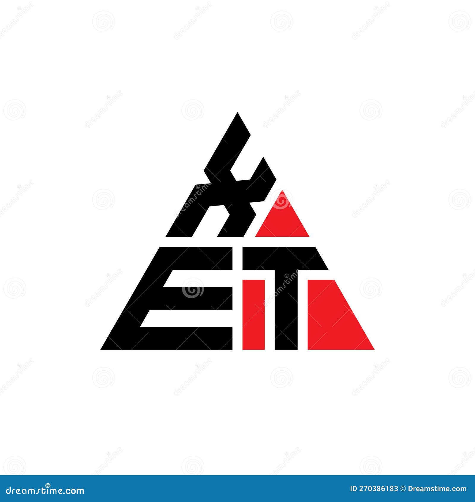 XET Triangle Letter Logo Design with Triangle Shape. XET Triangle Logo ...