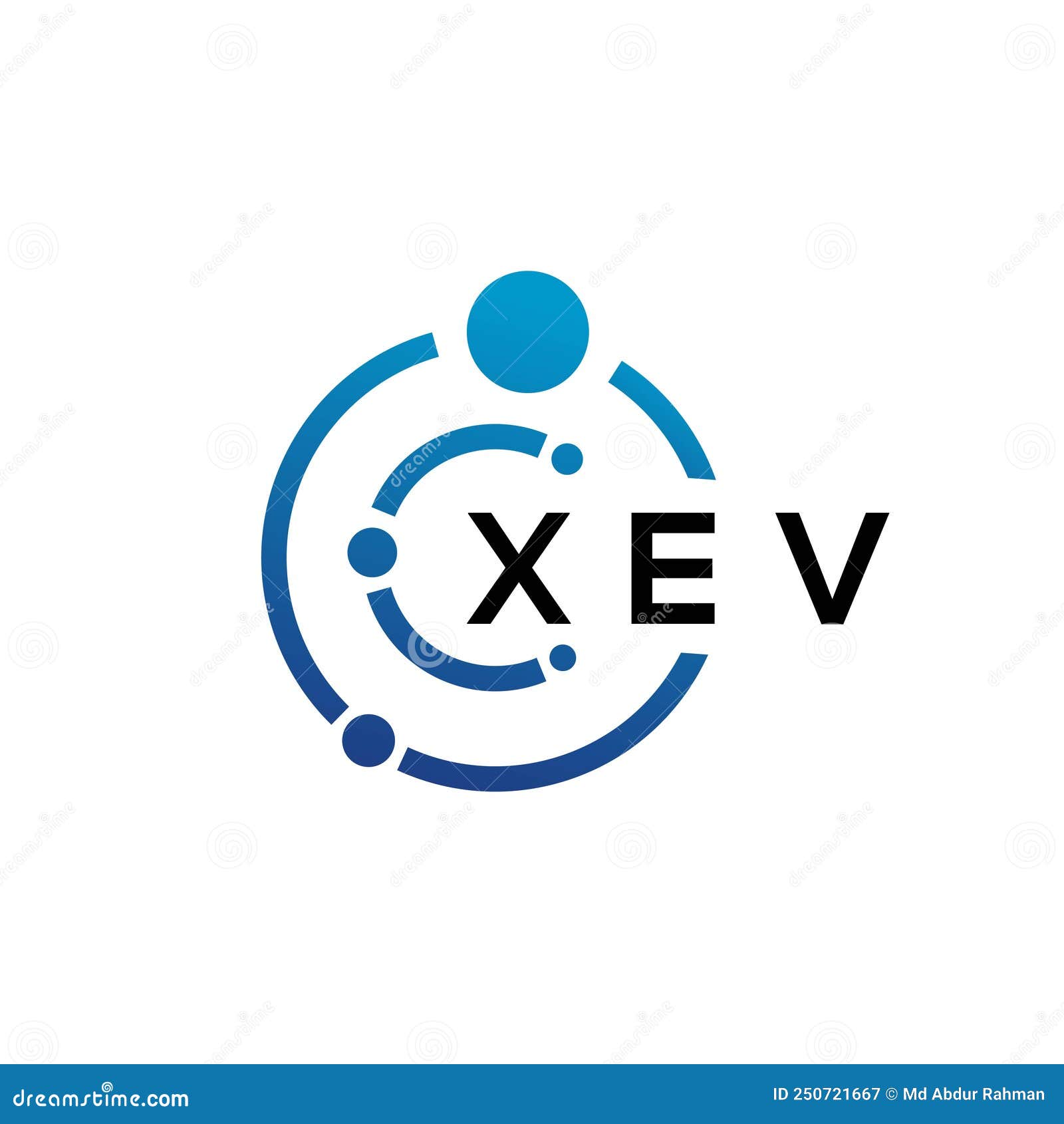 XEV Letter Technology Logo Design on White Background. XEV Creative ...