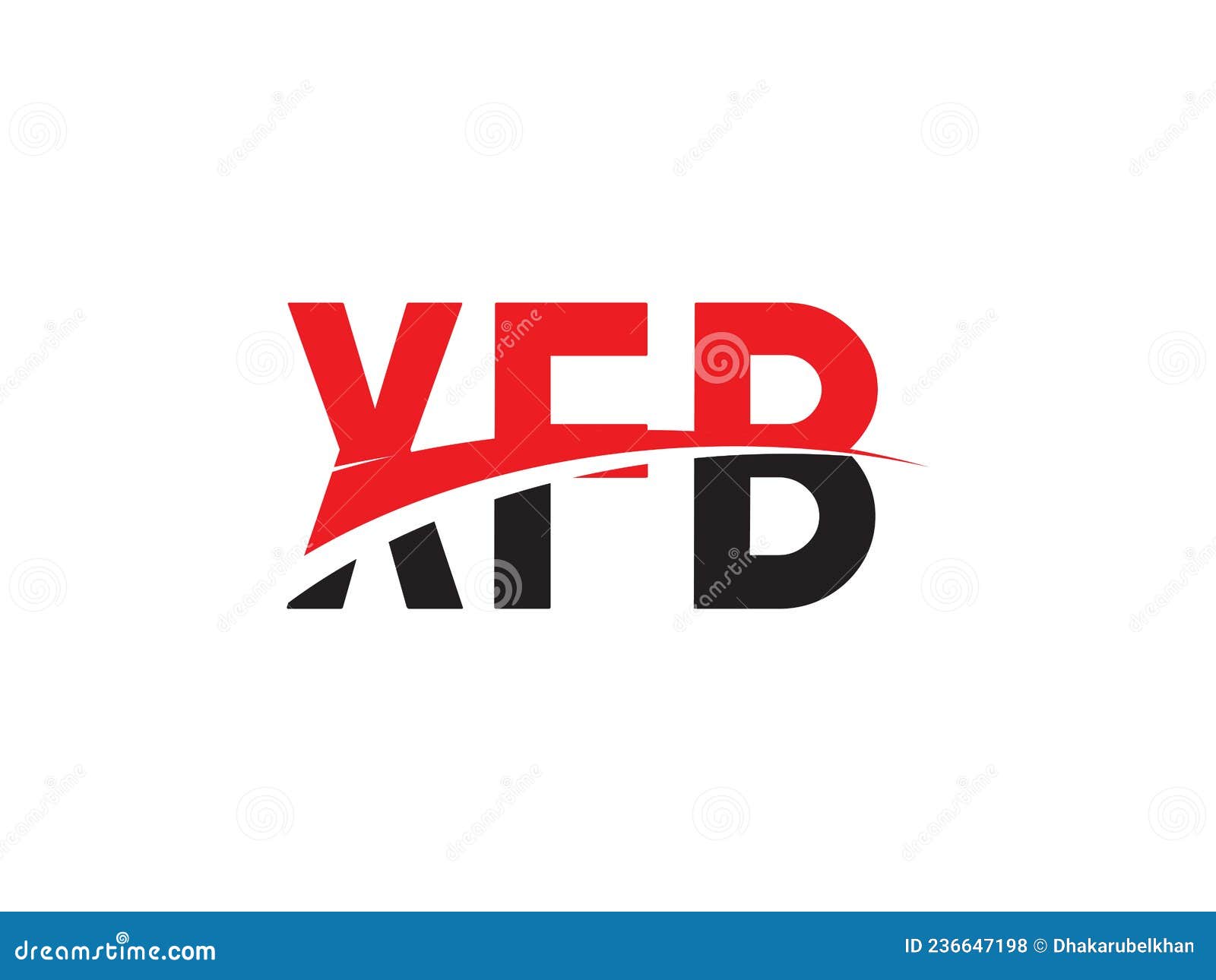XFB Letter Initial Logo Design Vector Illustration Stock Vector ...