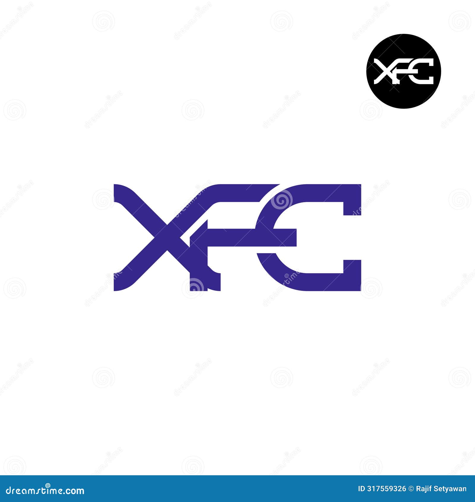 XFC Logo Letter Monogram Design Stock Illustration - Illustration of ...