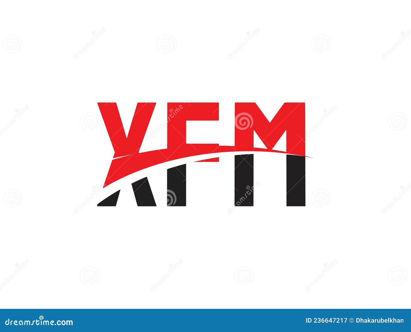 XFM Letter Initial Logo Design Vector Illustration Stock Vector ...