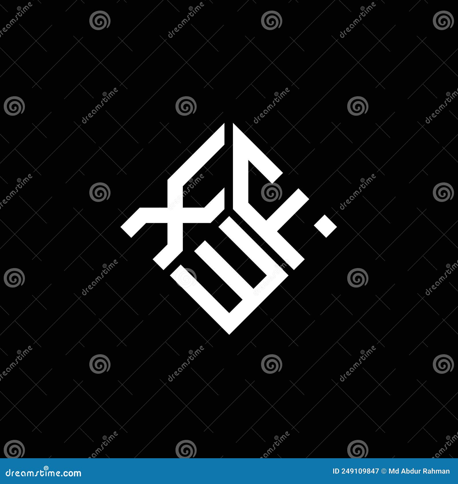 XFW Letter Logo Design on Black Background. XFW Creative Initials ...